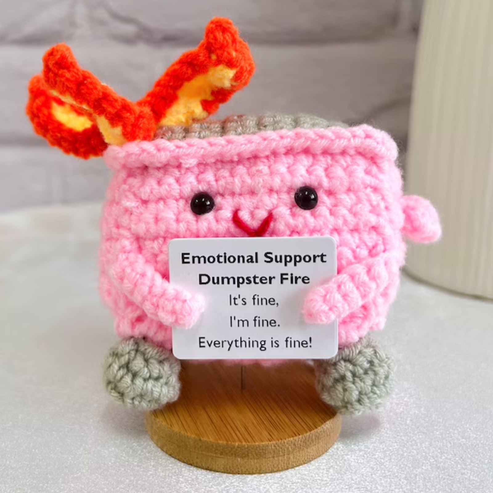 Emotional Support Dumpster Fire Crochet Emotional Support Plushies ...