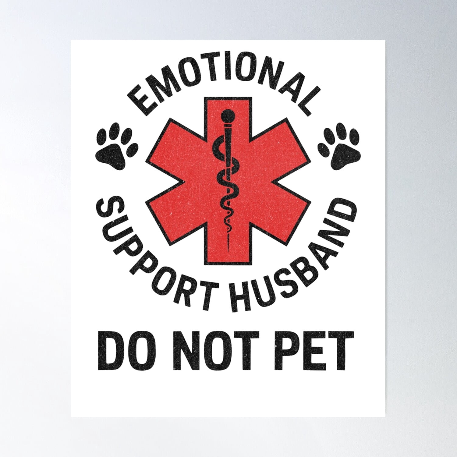 Emotional Support Emt – Funny Ems Paramedic Poster Wall Art, Modern ...