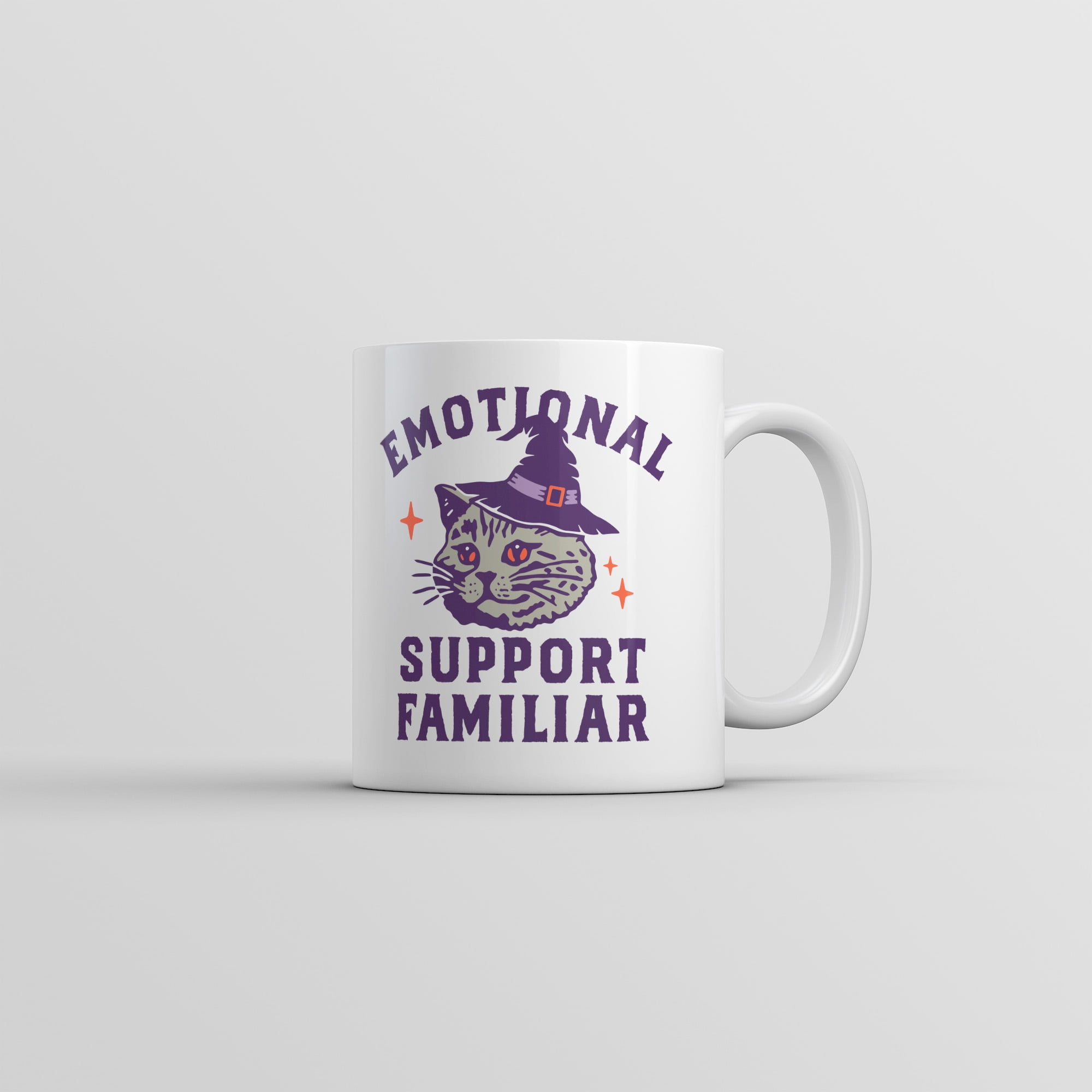 Emotional Support Familiar Mug Funny Sarcastic Halloween Graphic Coffee ...