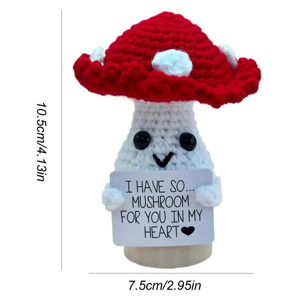 Emotional Support Funny Plush Positive Mushroom Mushroom Plushie ...