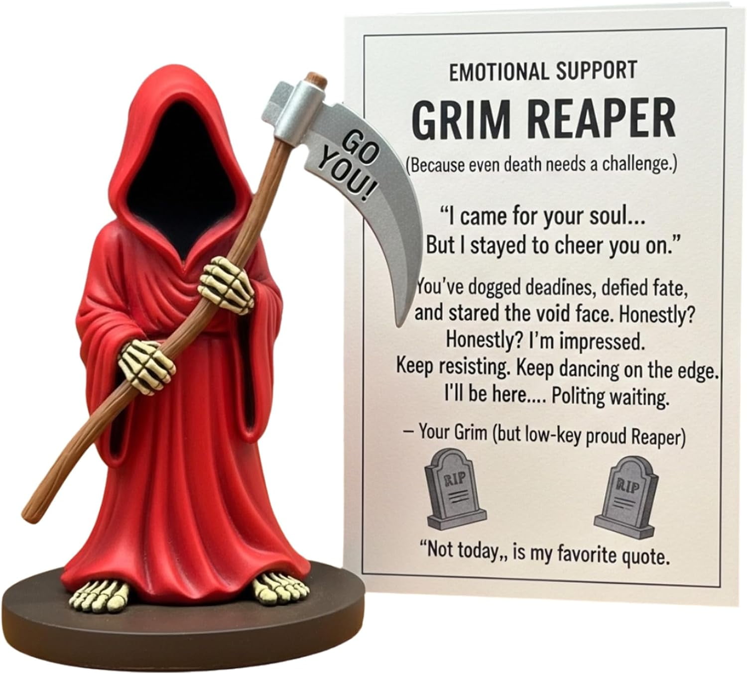 Emotional Support Grim Reaper Figurine, Guardian Reaper Emotional ...