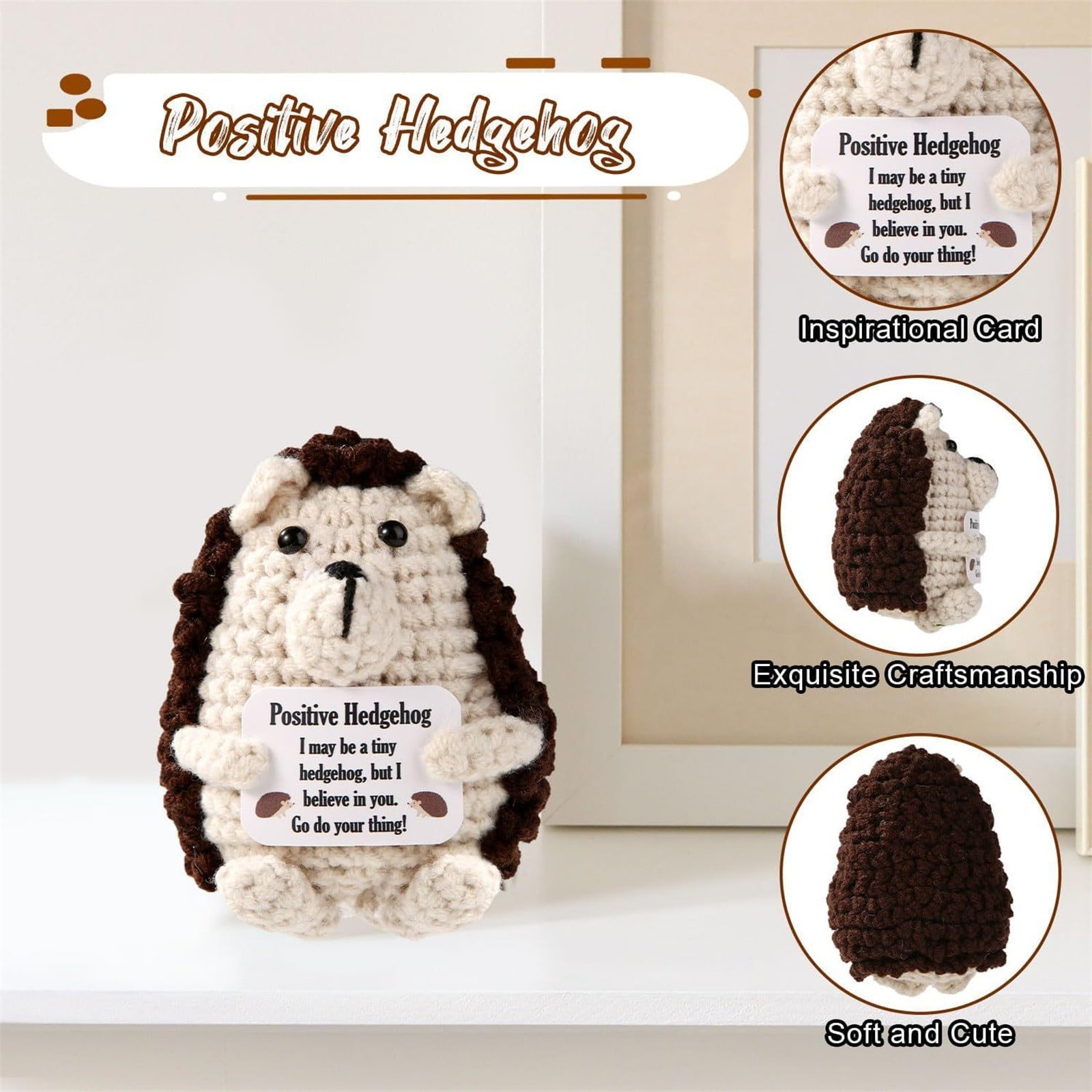 Emotional Support Hedgehog- Handmade Crochet Hedgehog Doll, New Year ...