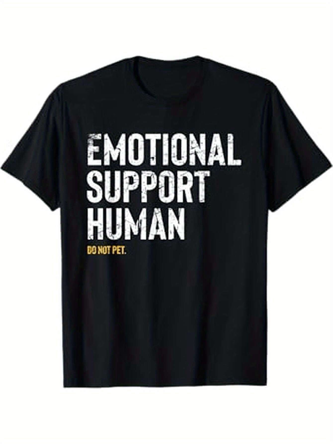 Emotional Support Human Sweatshirt Women Men Funny Pet Owner T-Shirt ...