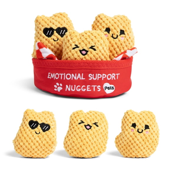 Emotional Support Pet Nuggies Dog Plush Toys Includes 3 Toys by ...