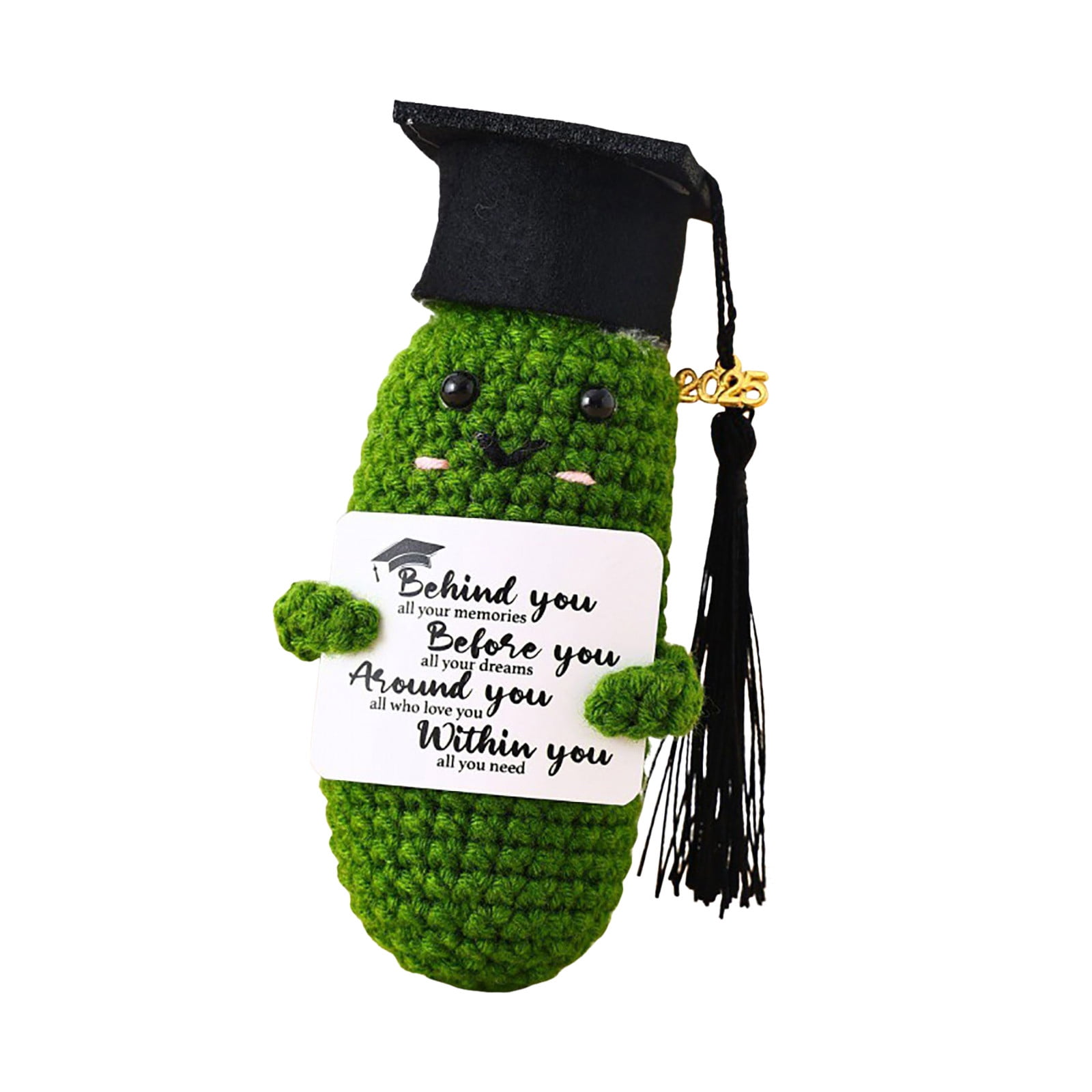 Emotional Support Pickle, Graduation Gifts Handmade Cucumber Crochet ...