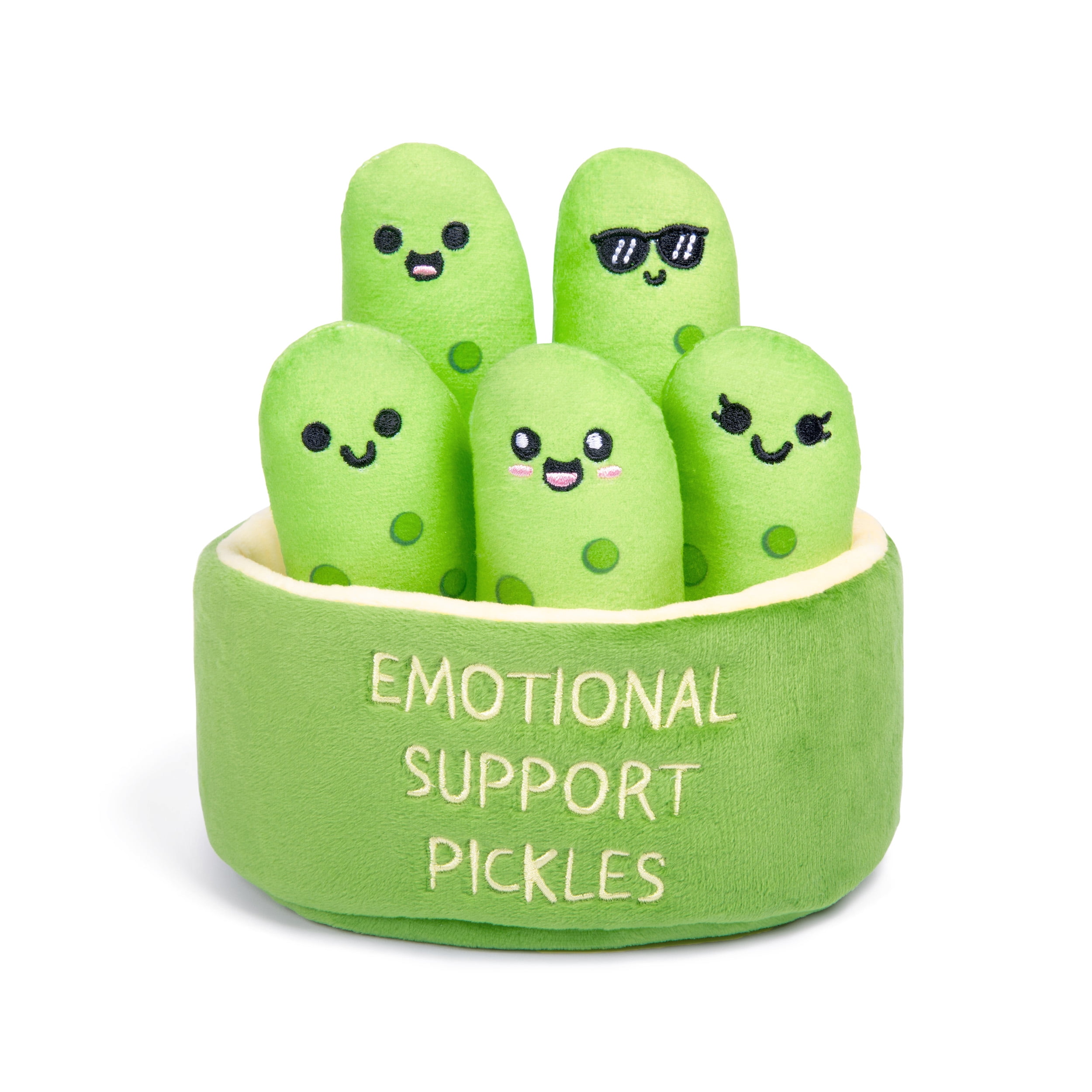 emotional support pals Plush Pickles with Carrying Basket Soft Stress ...