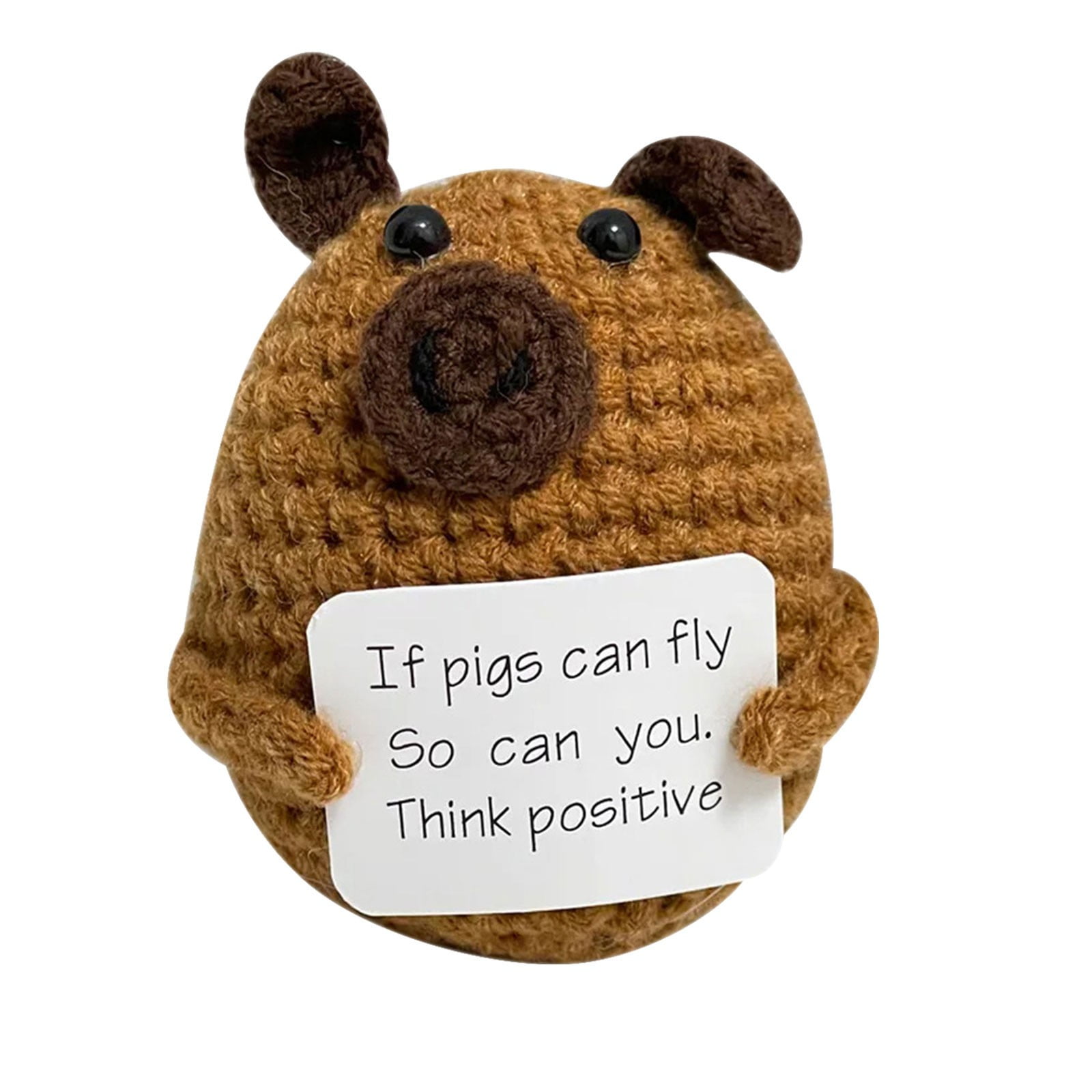 Emotional Support Plush Animal, Positive Crochet Animals Gifts ...
