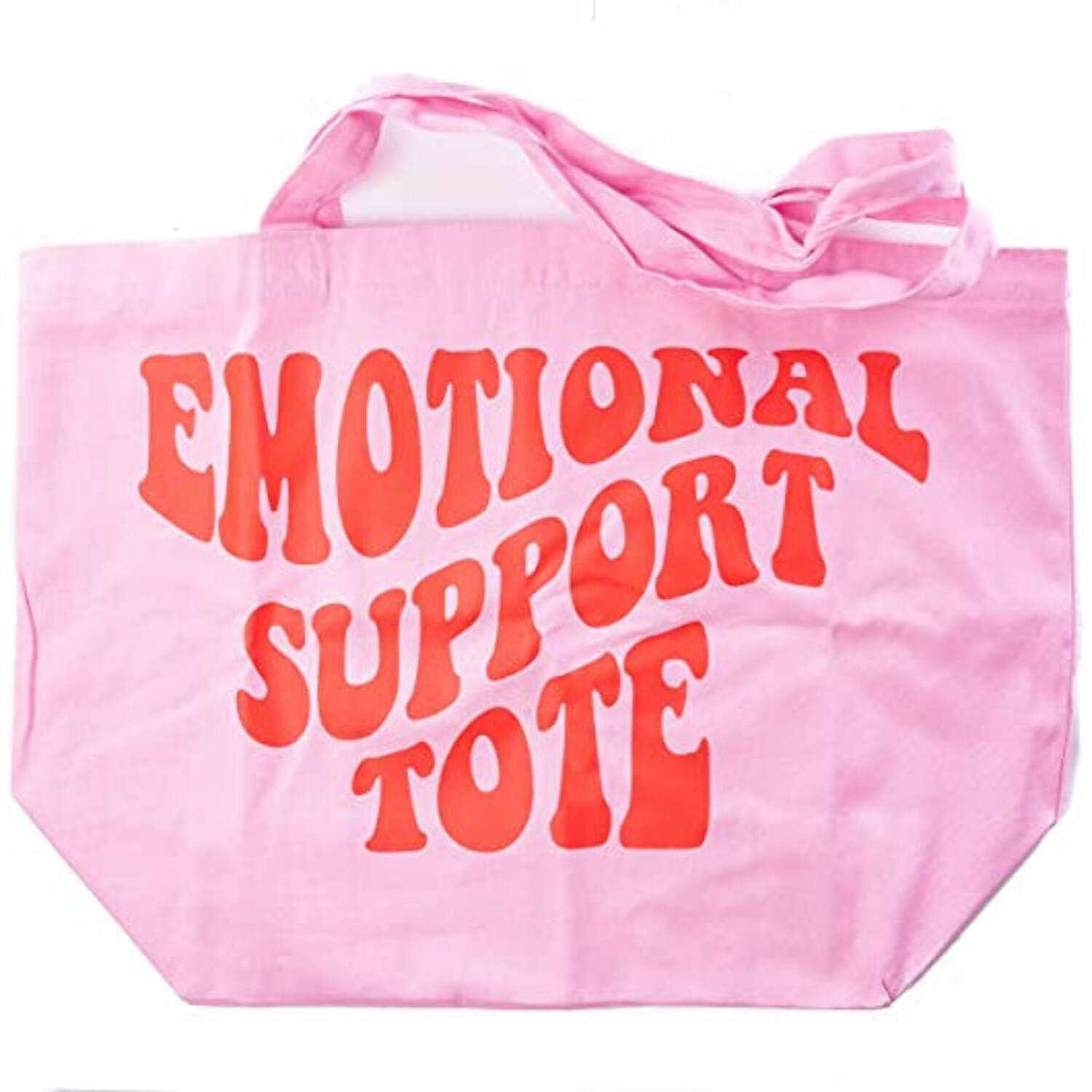 Emotional Support Tote | Pink Tote Bag | Reusable Shopping Bag ...