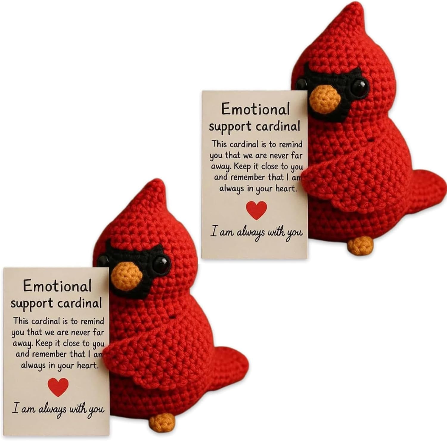 Emotional Supports Cardinal, Handmade Crochet Stuffed Cardinal Bird ...