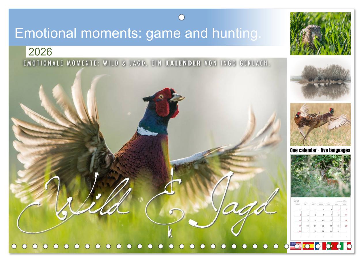 Emotional moments: game and hunting. (Monthly Wall Calendar 2026 16.5 x ...
