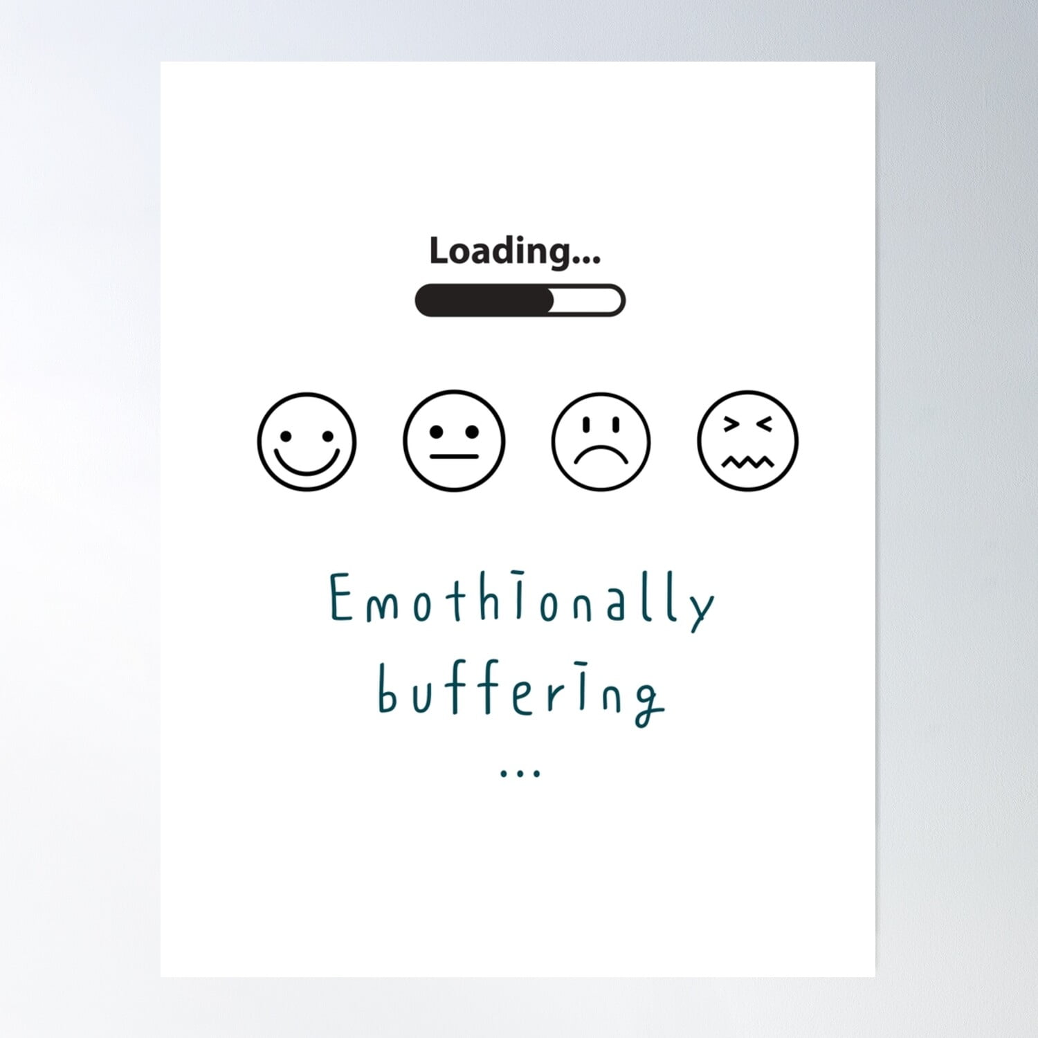 Emotionally Buffering – Loading Bar With Mood Faces Minimal Design ...