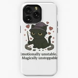 Emotionally Cursed Sad Witch Cat Familiar Design iPhone Case 17 to 11 ...