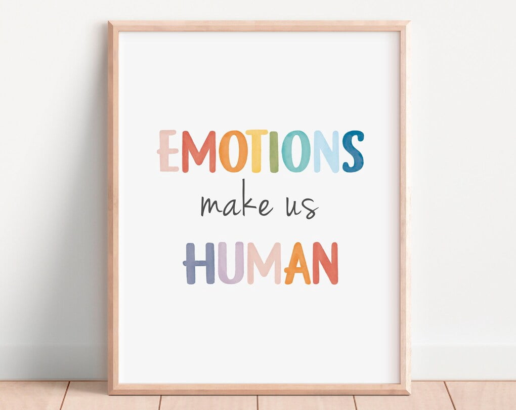Emotions Make Us Human Poster, Positive Affirmation, Growth Mindset ...
