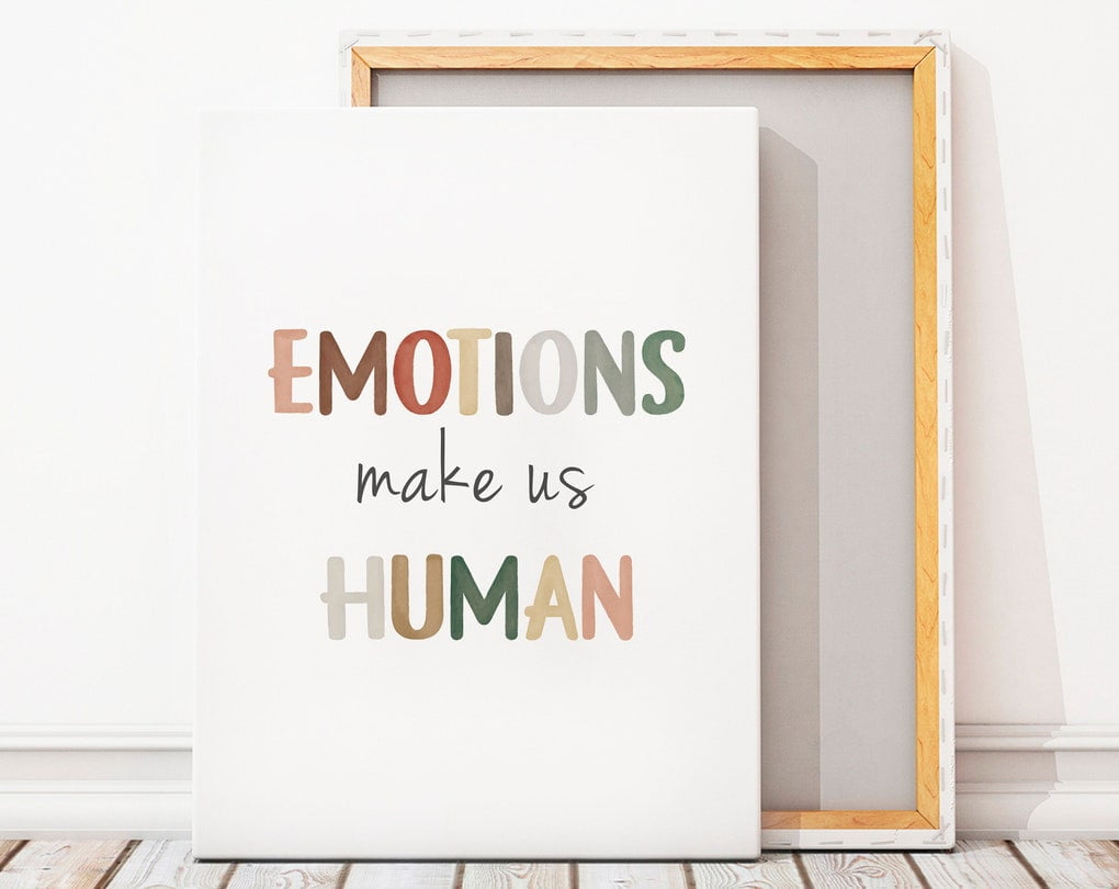 Emotions Make Us Human Poster, Positive Affirmation, Growth Mindset ...