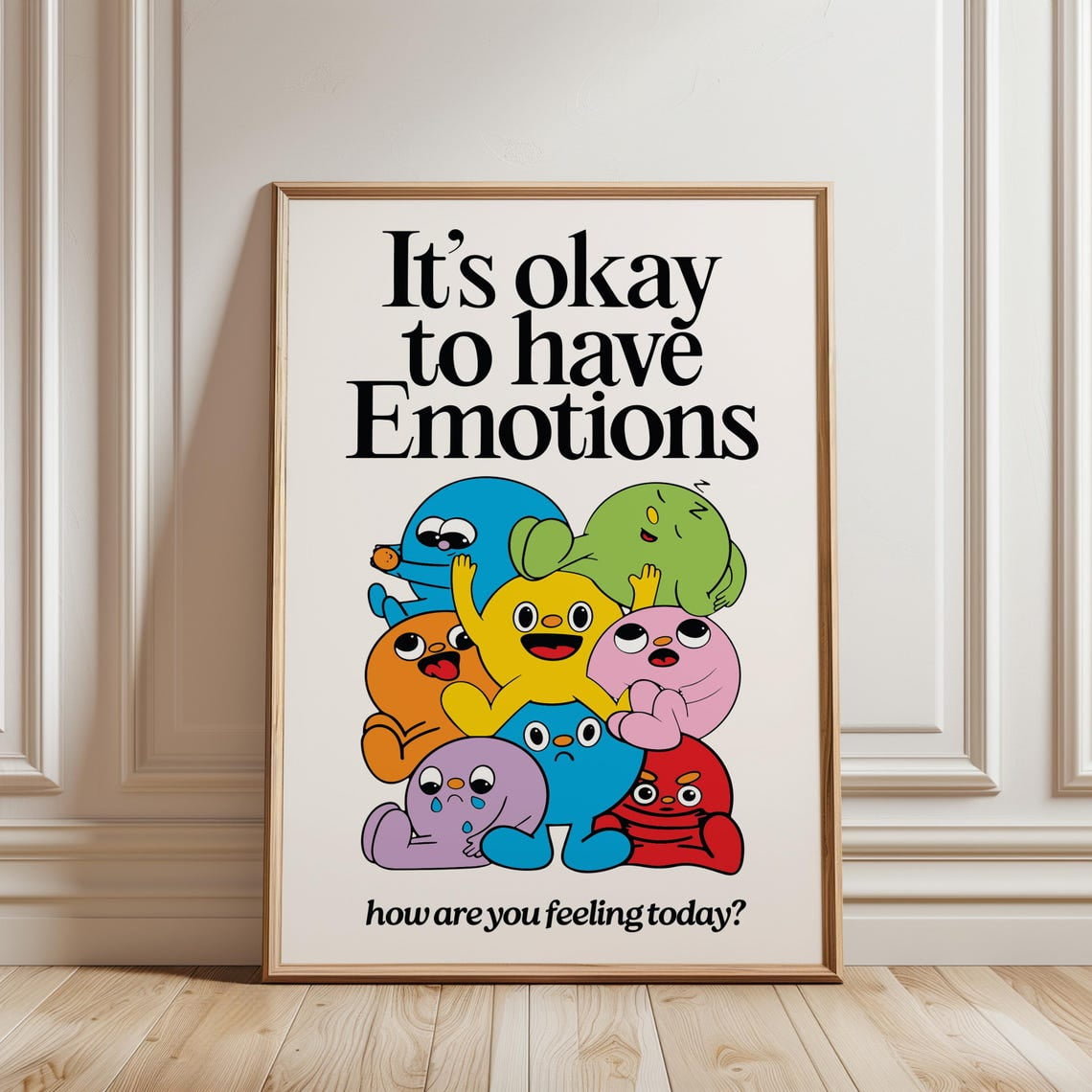 Emotions Wall Poster, Feelings Chart Poster, Colorful Classroom Poster ...