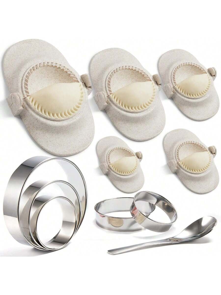 Empan Maker Press, 6-Inch Extra Large Dumpling Maker Set With Dough ...
