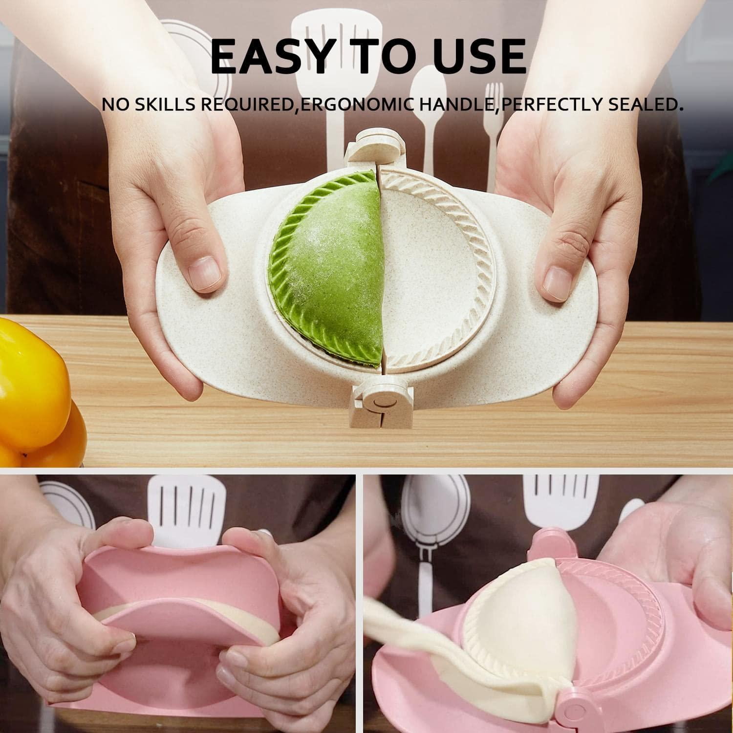 Empanada Maker Press 5 Inch Extra Large Dumpling Set With Dough Mold ...