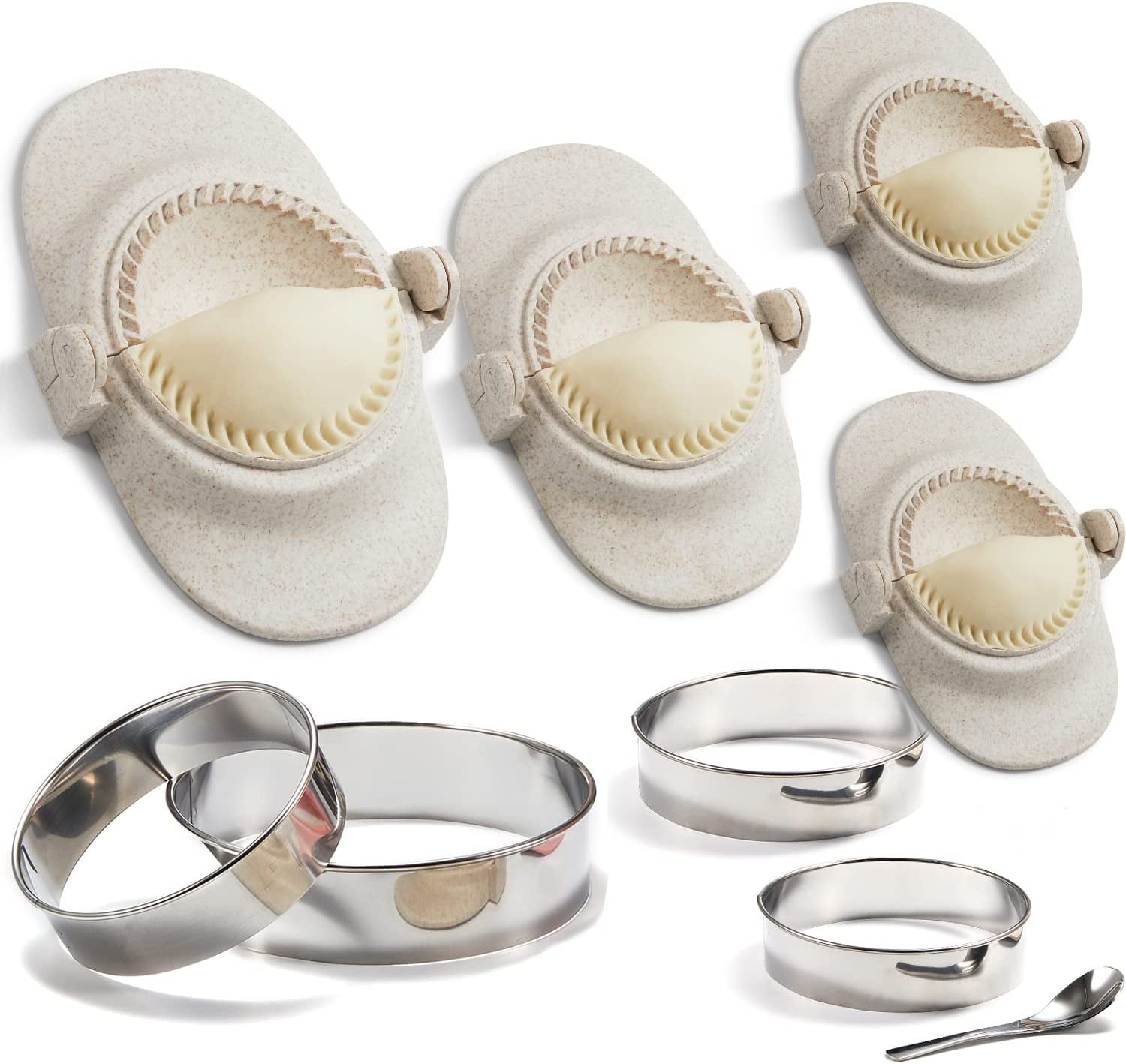 Empanada Maker Press, Extra Large 6-inch Dumpling Maker Set with Dough ...