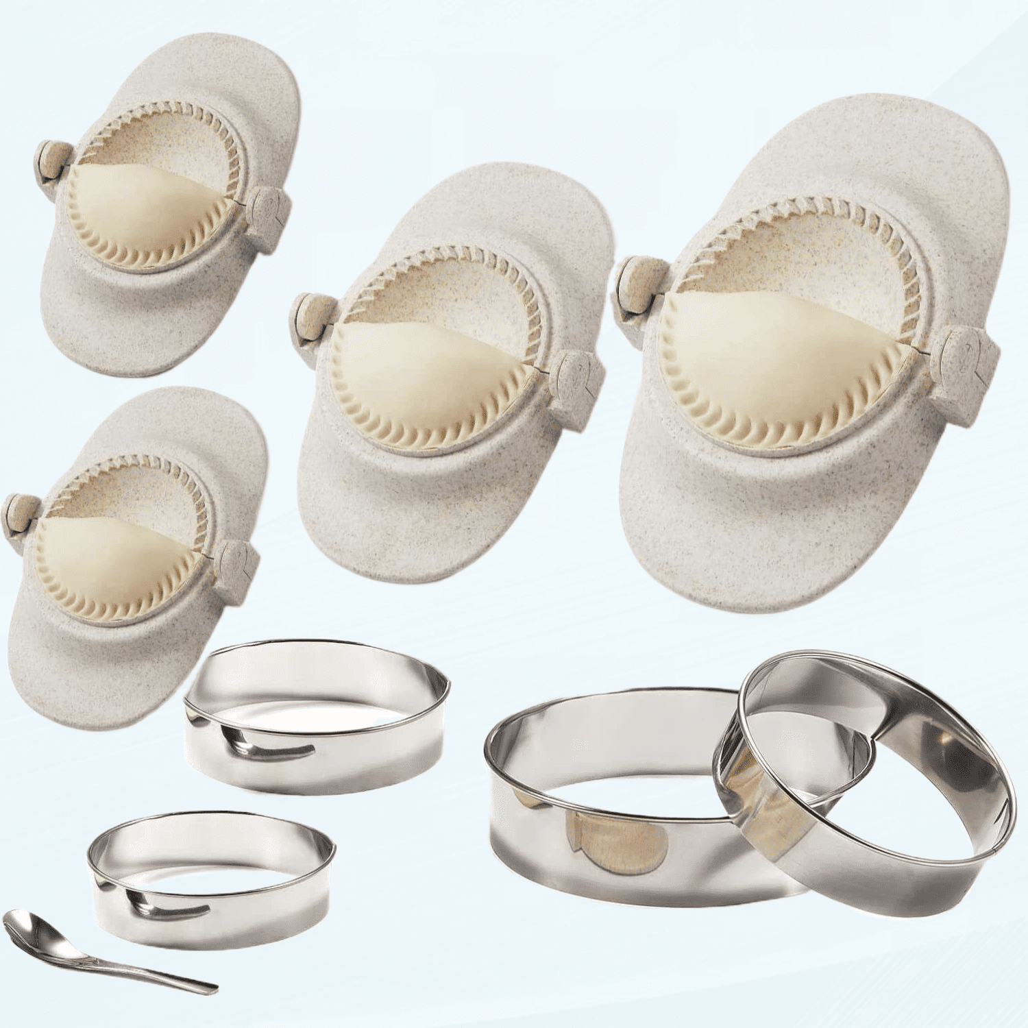 Empanada Maker Press, Extra Large 6-inch Dumpling Maker Set with Dough ...