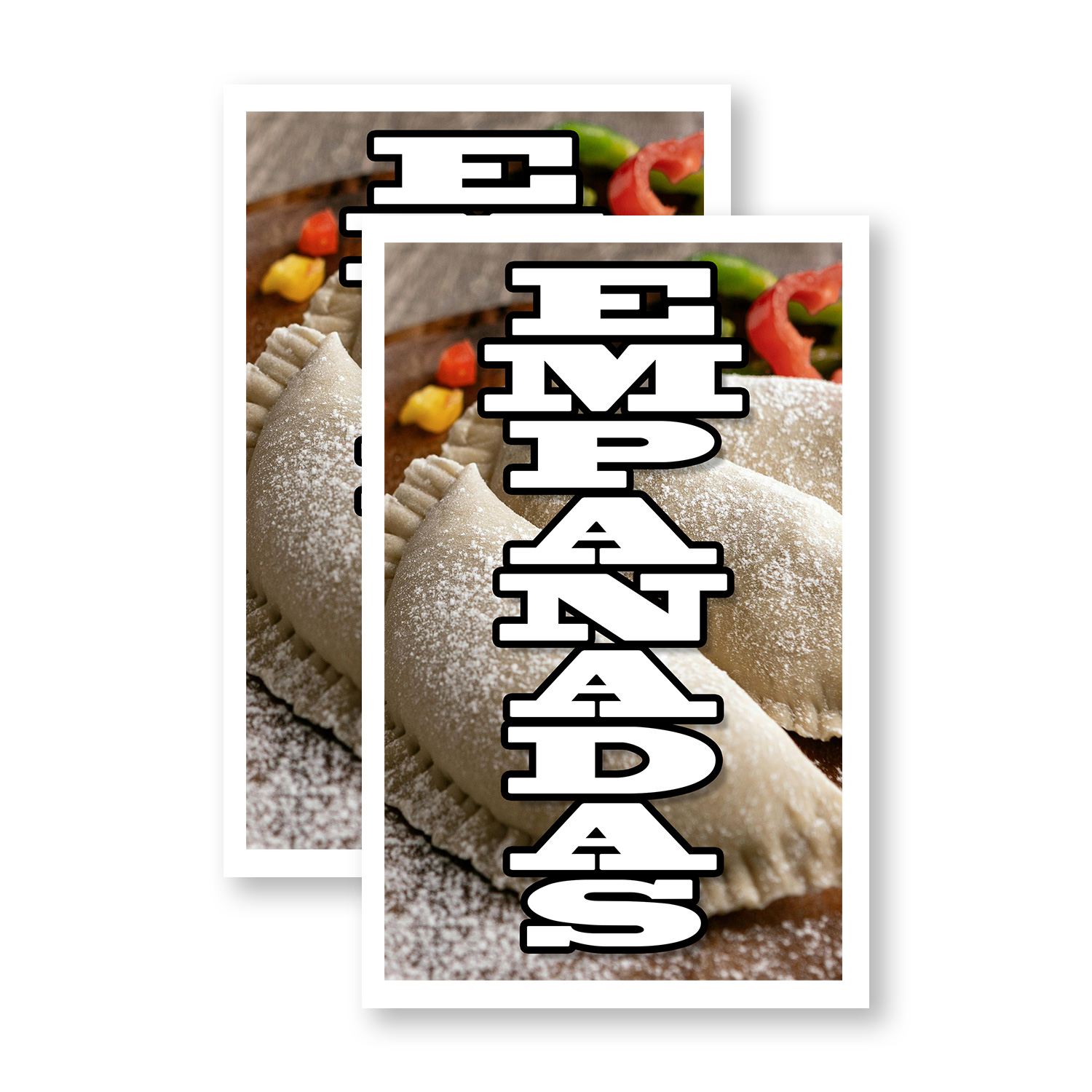 Empanadas (2-Pack) 24 Inch x 36 Inch Vinyl Decals | Sign Insert Peel ...