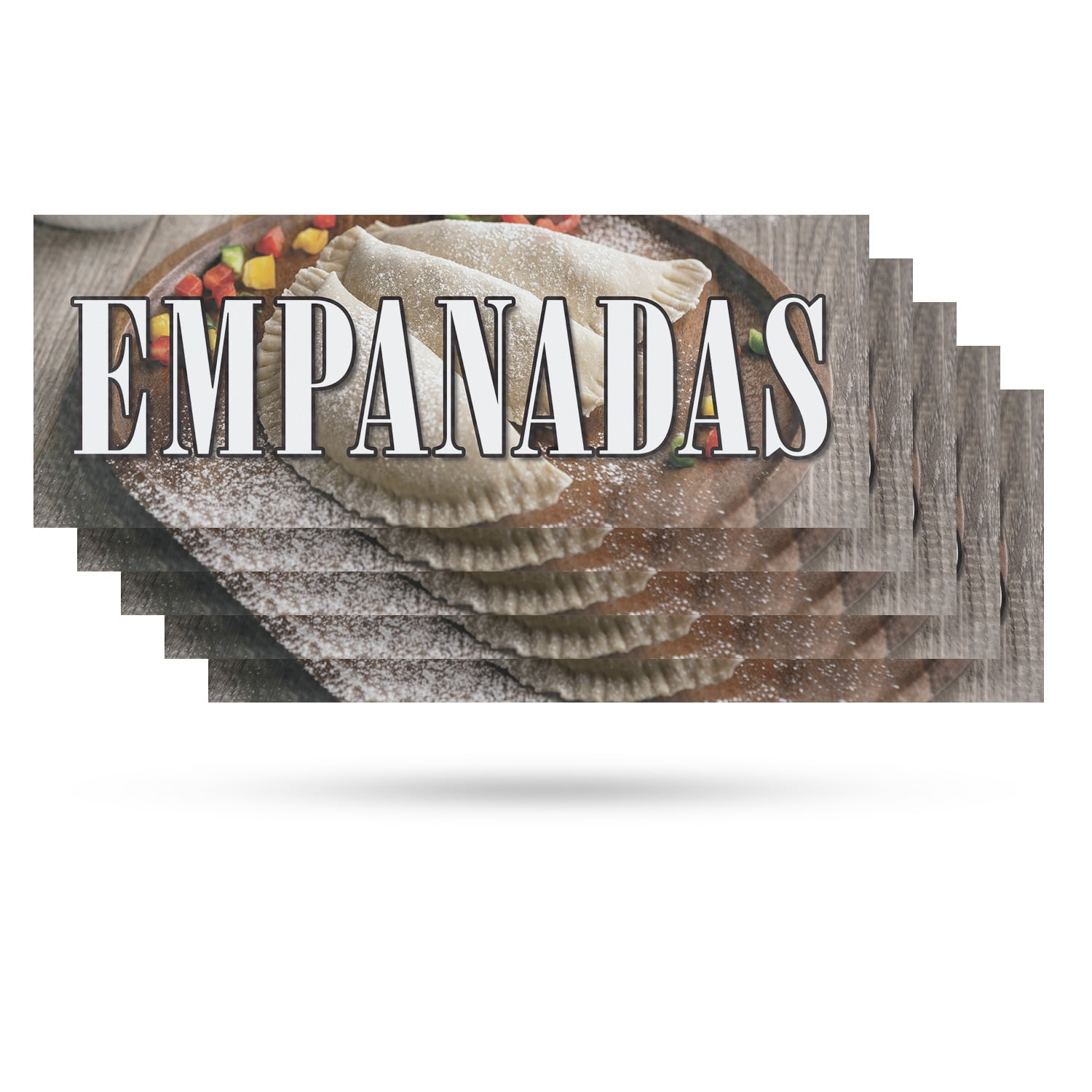 Empanadas Vinyl Decal 5 Pack of 24 Inch x 9 Inch Weatherproof Heavy ...
