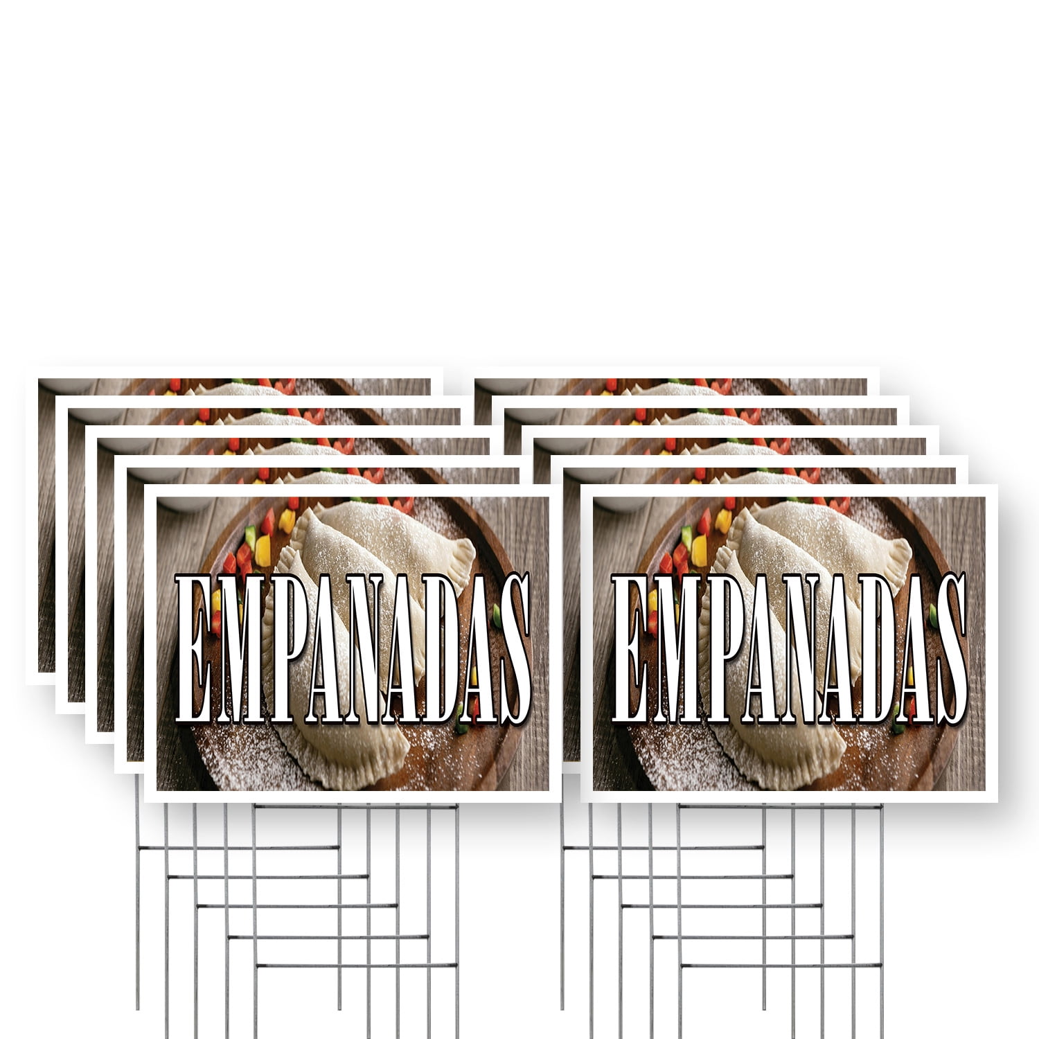 Empanadas Yard Sign 10 Pack of 18 Inch x 24 Inch Single Sided ...