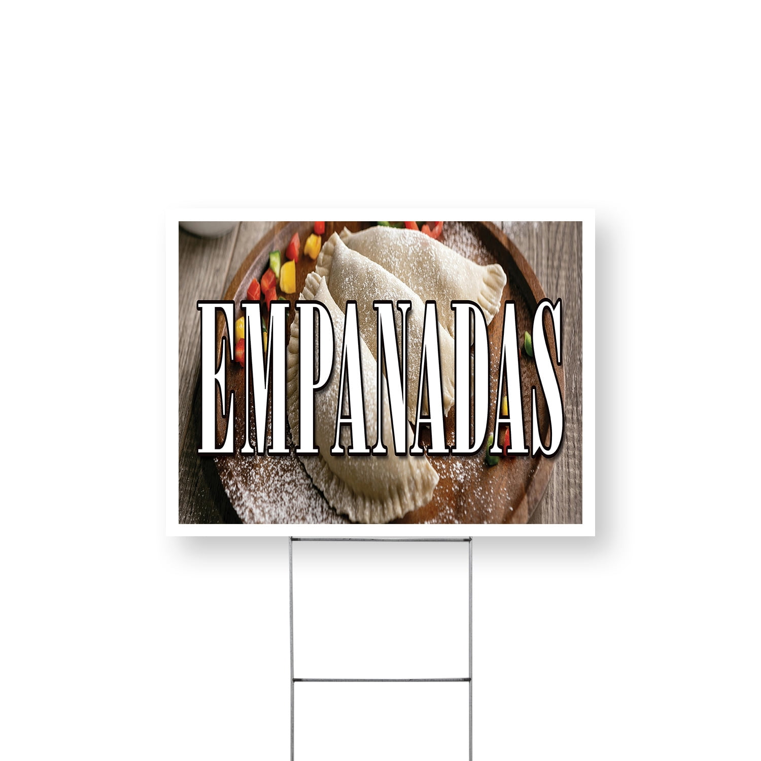 Empanadas Yard Sign 18 Inch x 24 Inch Single Sided Weatherproof Heavy ...