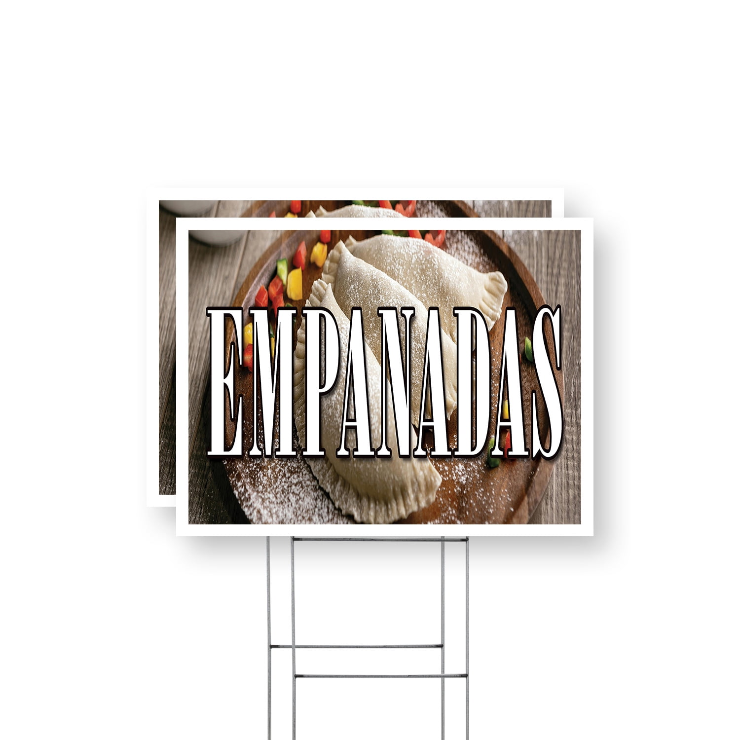 Empanadas Yard Sign 2 Pack of 18 Inch x 24 Inch Double Sided ...