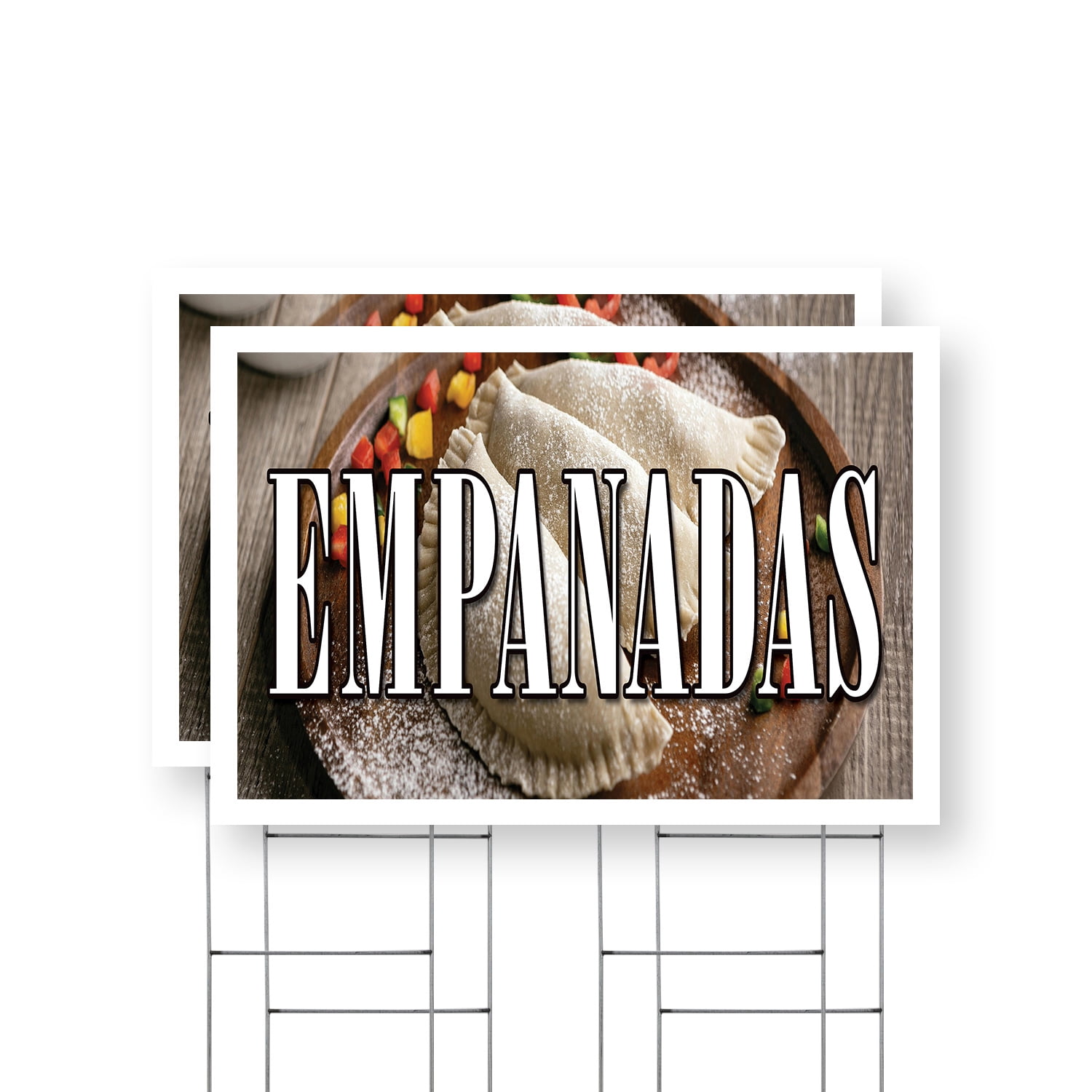 Empanadas Yard Sign 2 Pack of 24 Inch x 36 Inch Single Sided ...