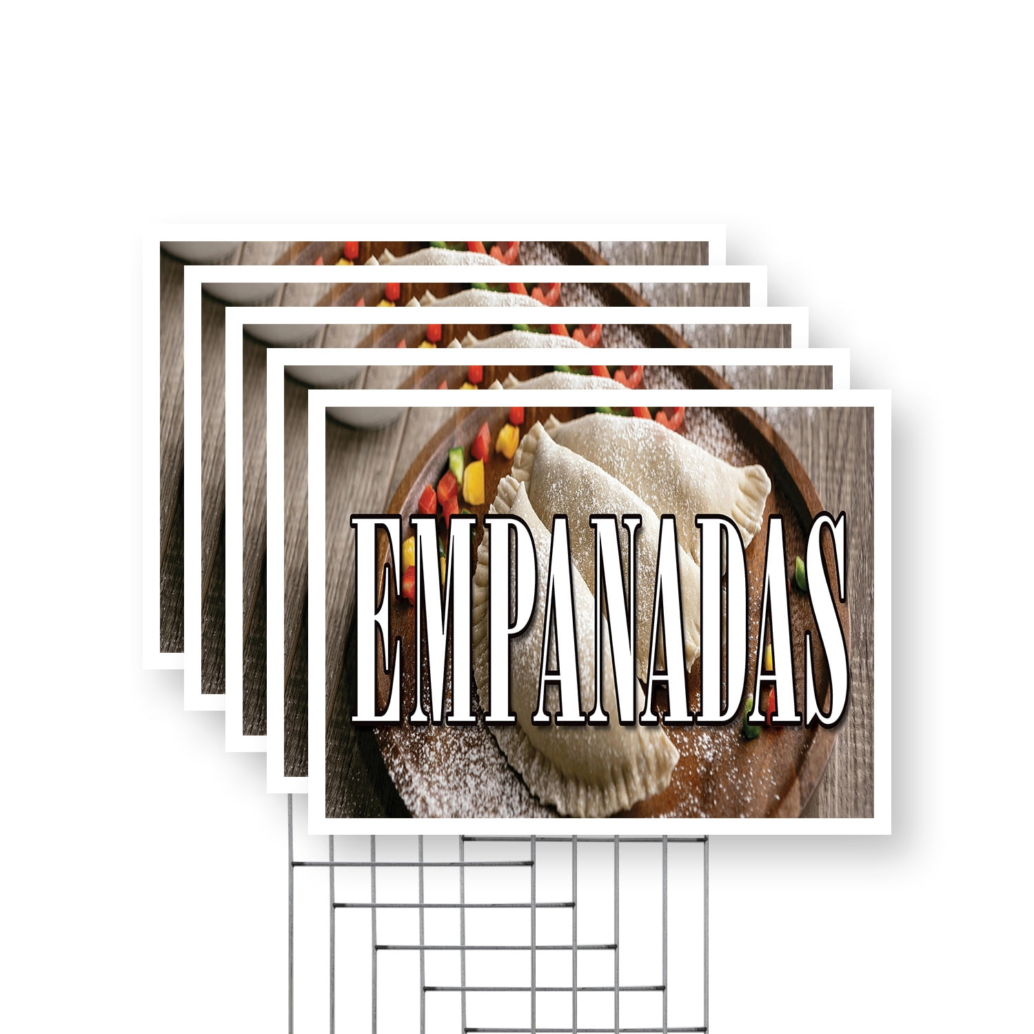 Empanadas Yard Sign 5 Pack of 12 Inch x 16 Inch Double Sided ...