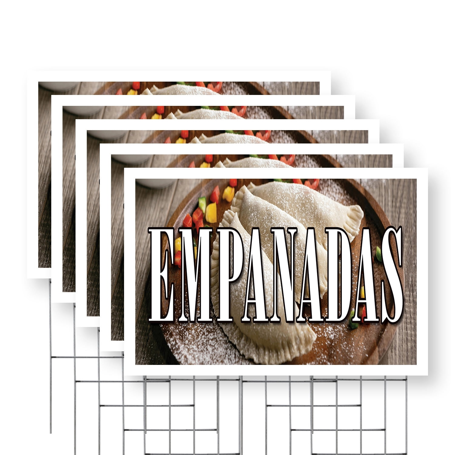 Empanadas Yard Sign 5 Pack of 24 Inch x 36 Inch Double Sided ...