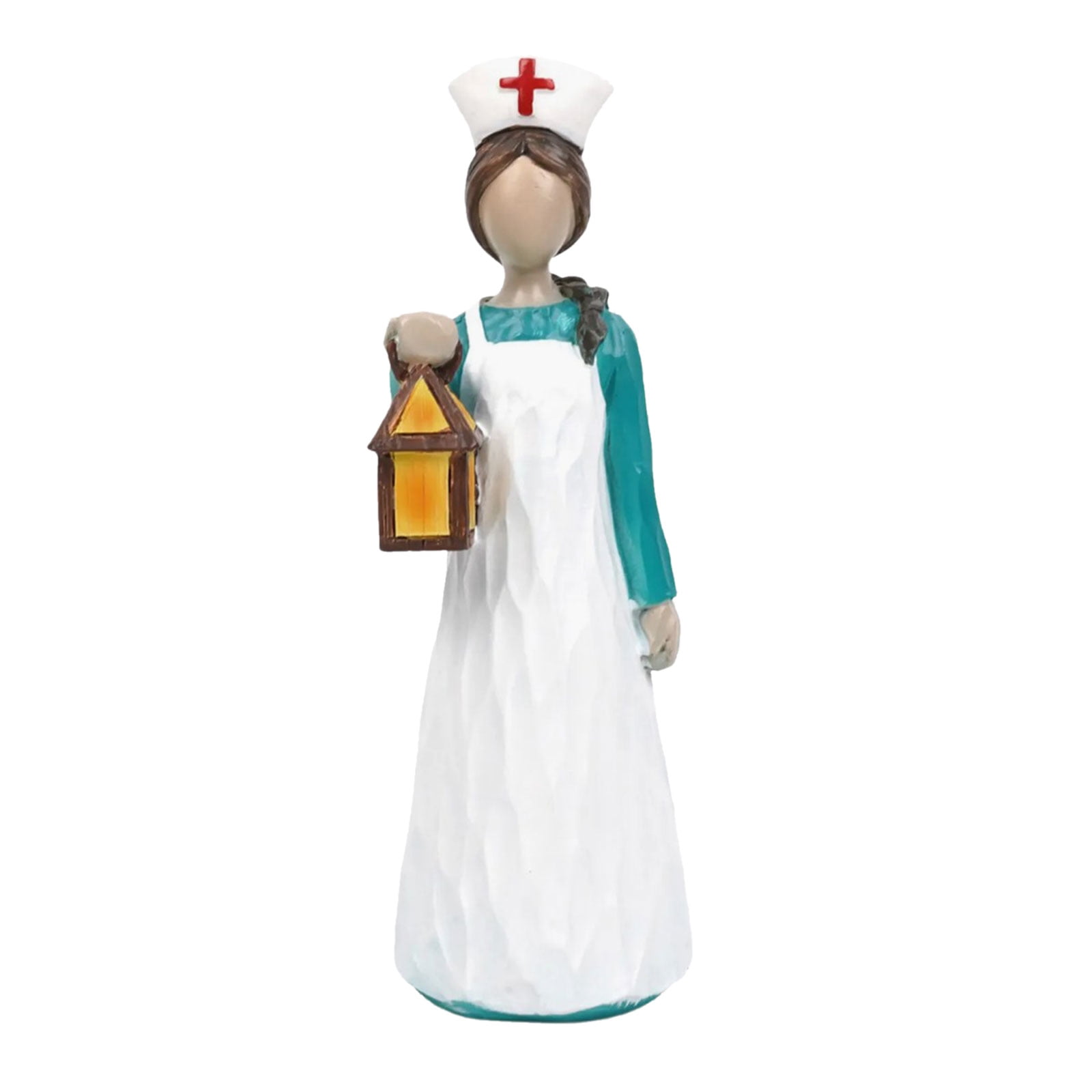 Empathetic Nurse Resins Miniature Figurine With Lamp Heart Motifs For ...