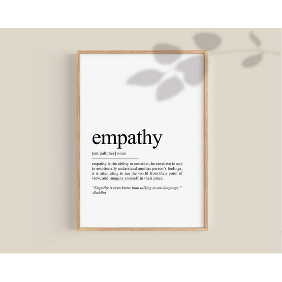 Empathy Definition Office Classroom Art, Stretched Canvas Size 16x24 ...
