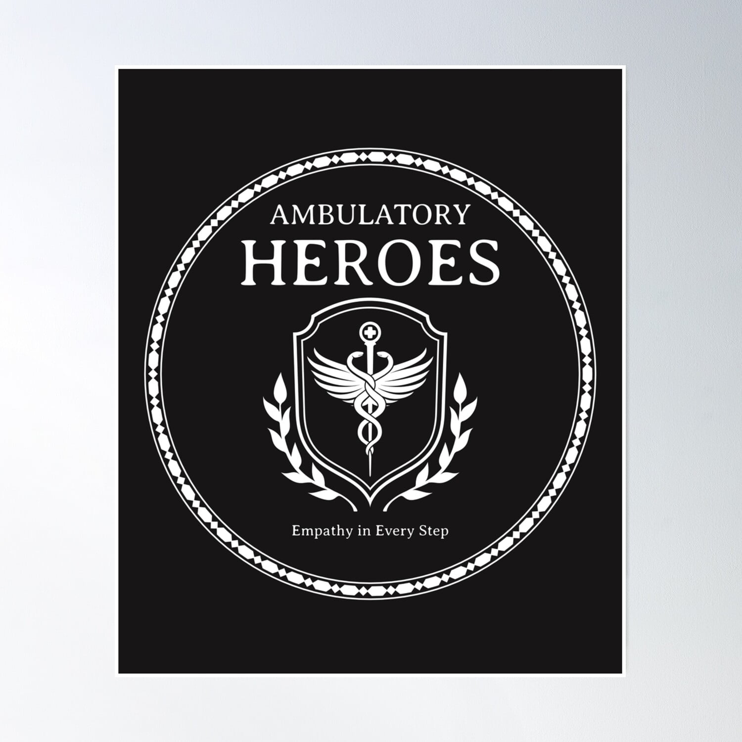 Empathy In Every Step Ambulatory Nurse Posters Poster Wall Art, Modern ...