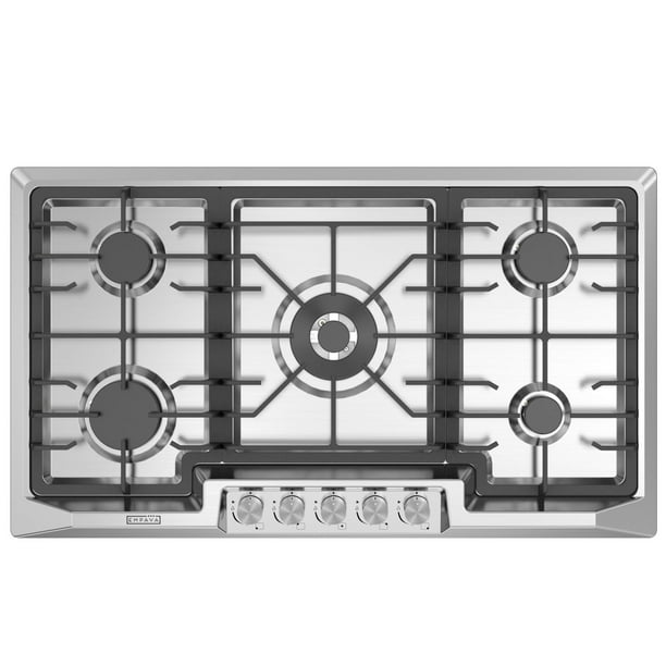 "Empava 36"" Recessed Gas Stove Cooktop with 5 Italy SABAF Sealed ...