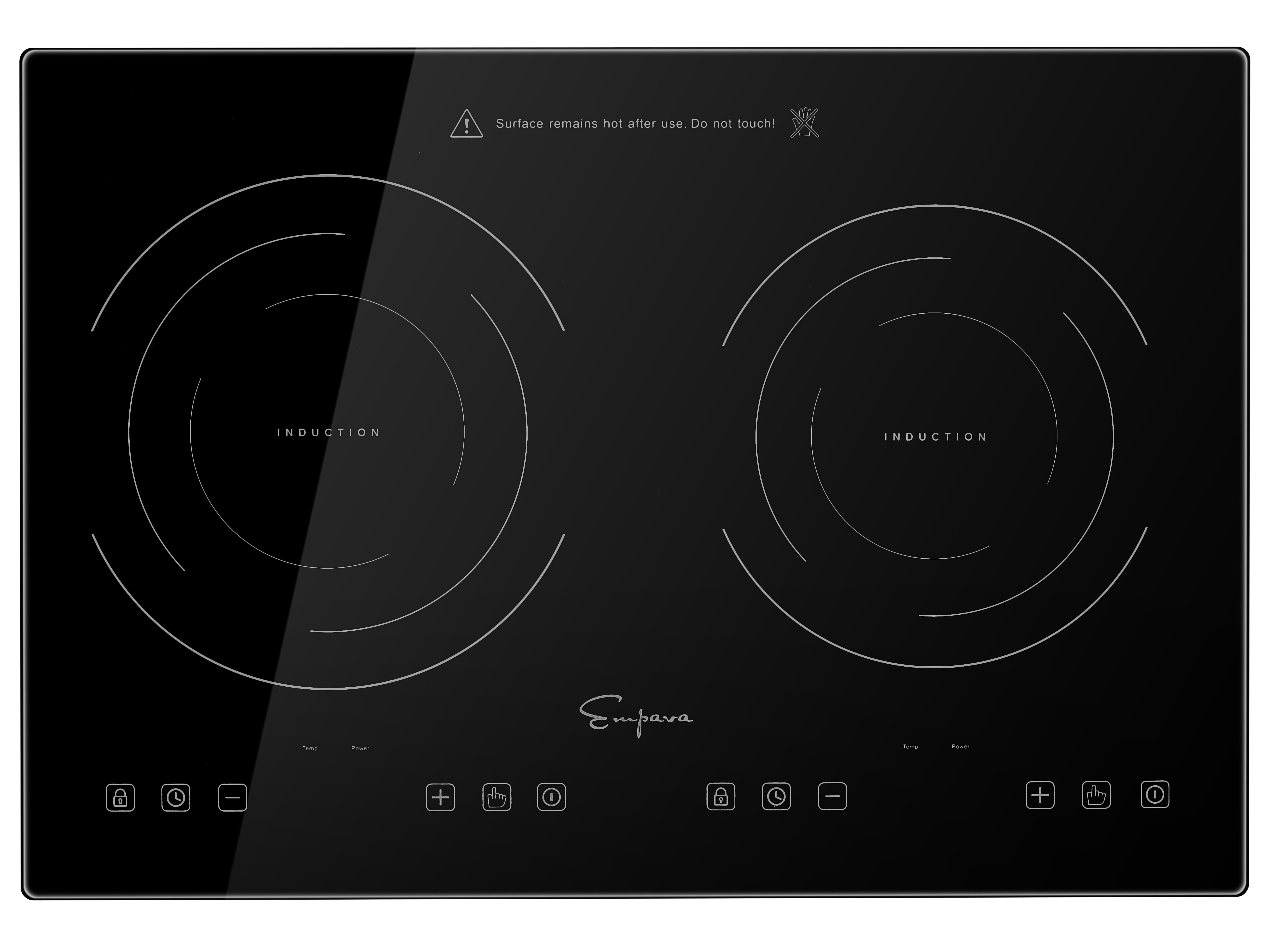 Empava Horizontal Electric Stove Induction Cooktop with 2 Burners in ...