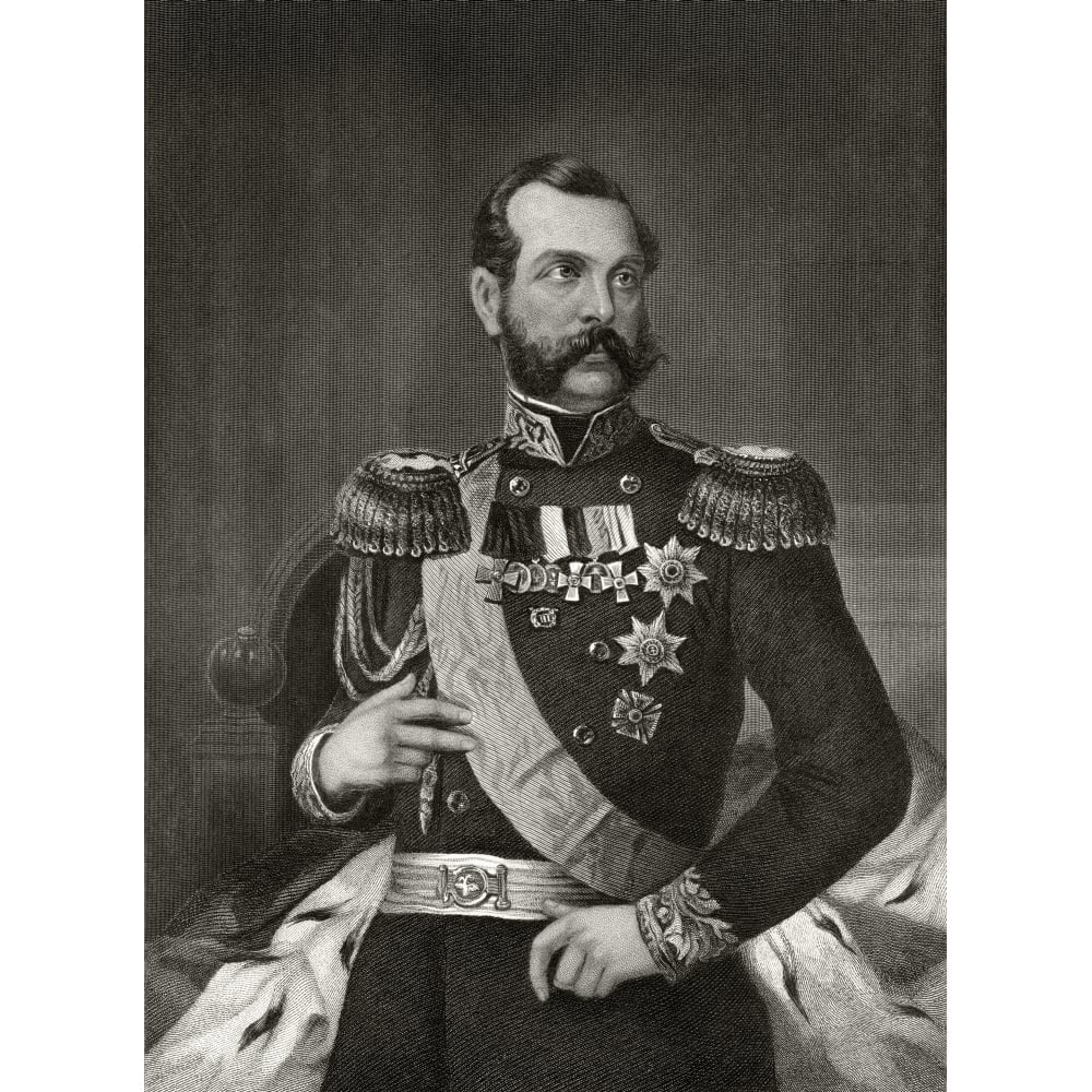 Emperor Alexander 2Nd Of Russia 1818 To 1881 19Th Century Engraving ...