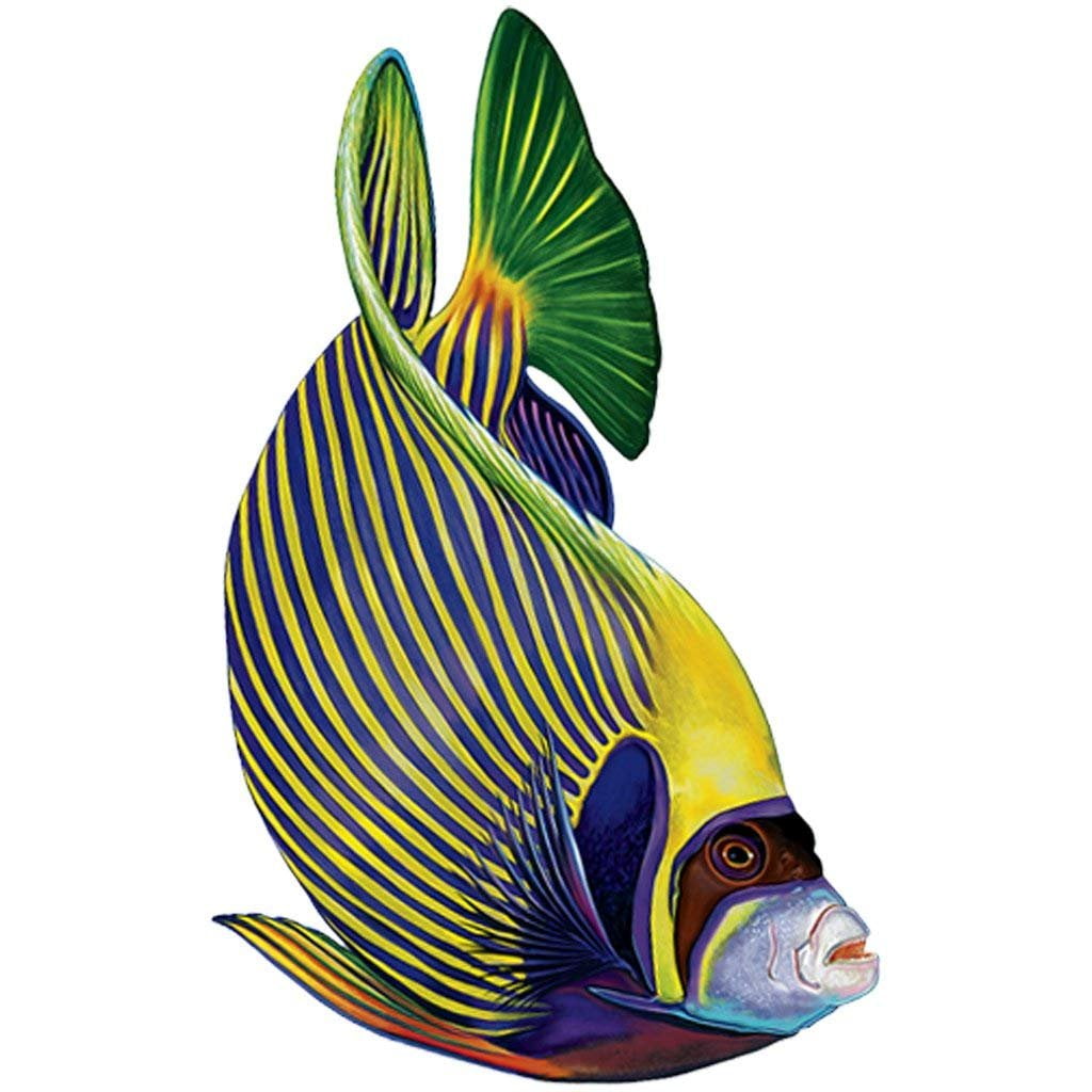 Emperor Angelfish Porcelain Swimming Pool Mosaic 4" x 3" - Walmart.com