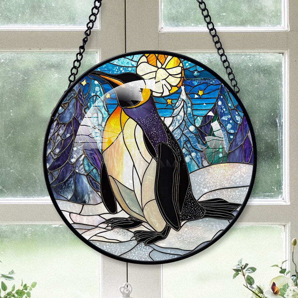 Emperor Penguin Ornament Christmas 2025, Emperor Penguin Stained Glass ...