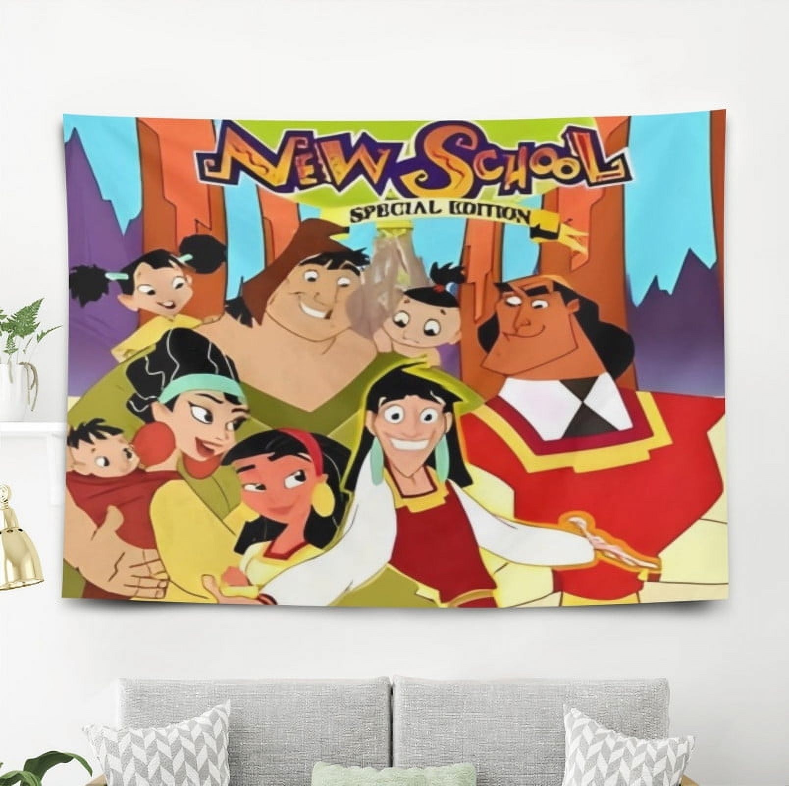 Emperor's New Groove pattern wall hanging 50*60 inches high-quality ...