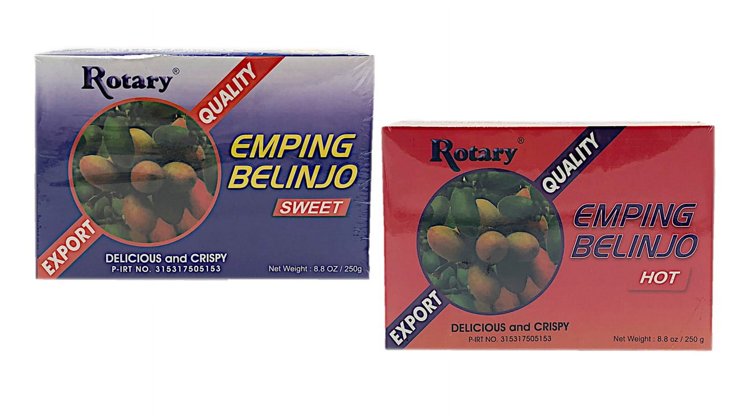 Emping Melinjo Manis (Sweet) and Pedas (Chili) Padi Oat Combo Pack, 1 ...