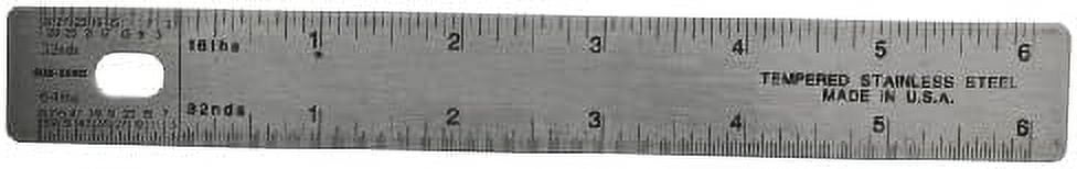 Empire 27303 Stainless Steel Stiff Ruler, 6-Inch - Walmart.com