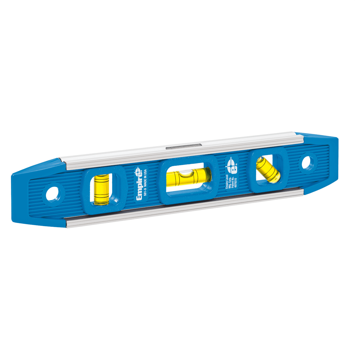 Empire Magnetic Billet Torpedo Level, Aluminum, Blue, 9" L with Tri ...