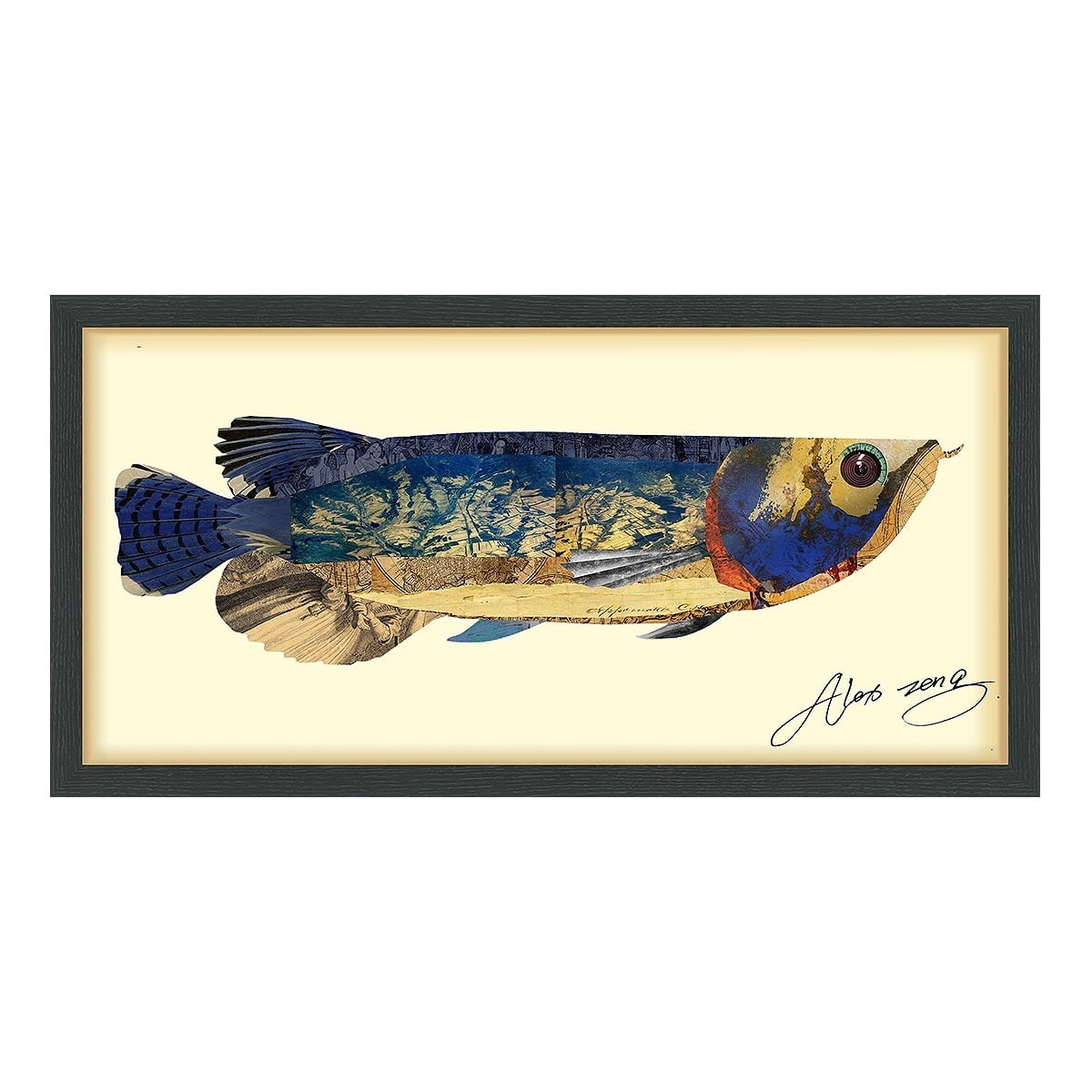Empire Art Direct Arowana Alex Zeng's dimensional collage, under glass ...