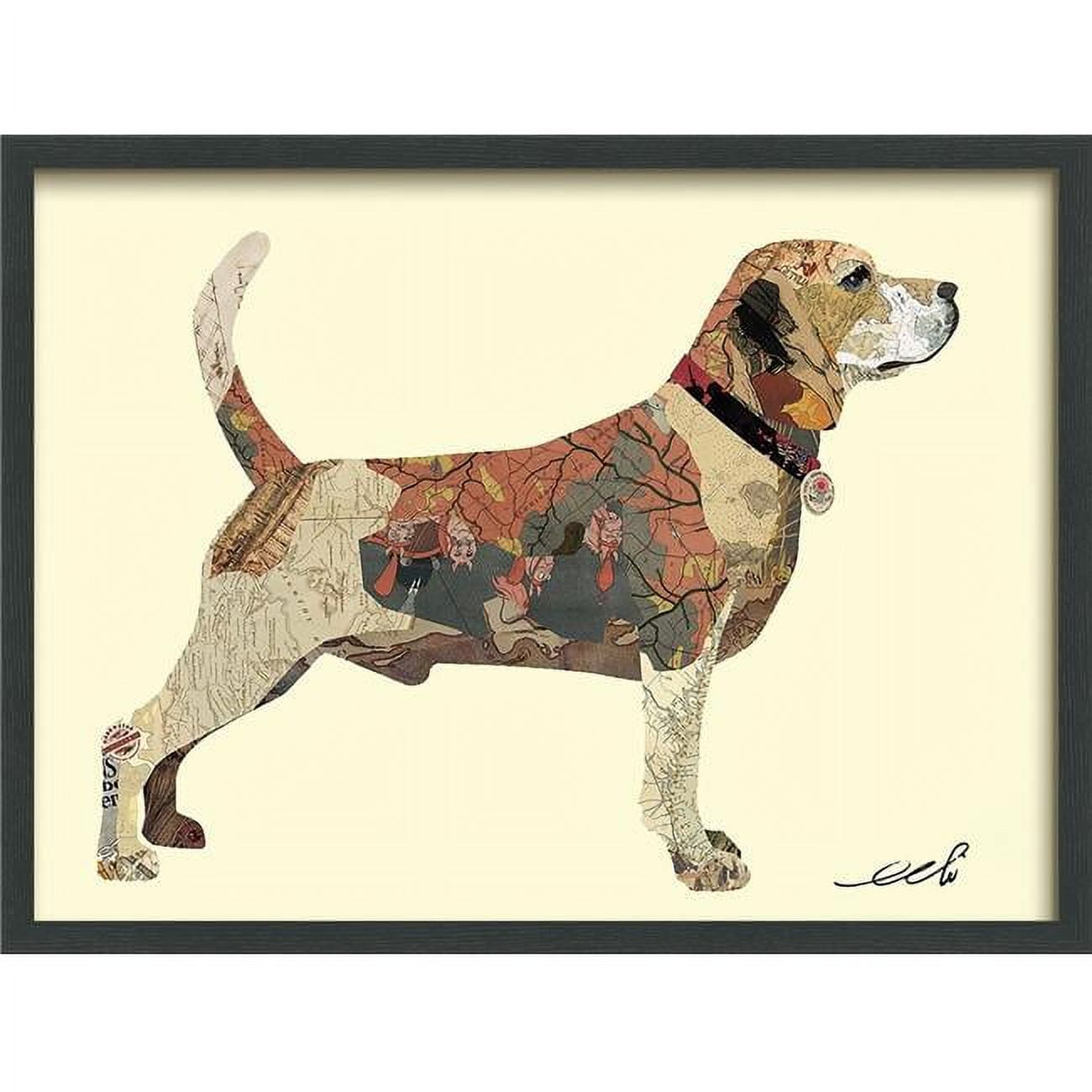 Empire Art Direct 'Beagle' Alex Zeng's dimensional collage,under glass ...