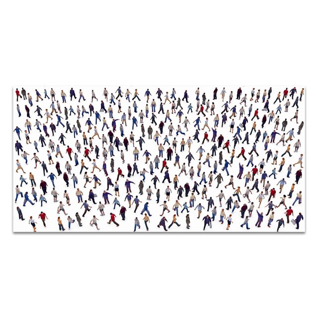 Empire Art Direct Crowd Frameless Free Floating Tempered Glass Panel ...