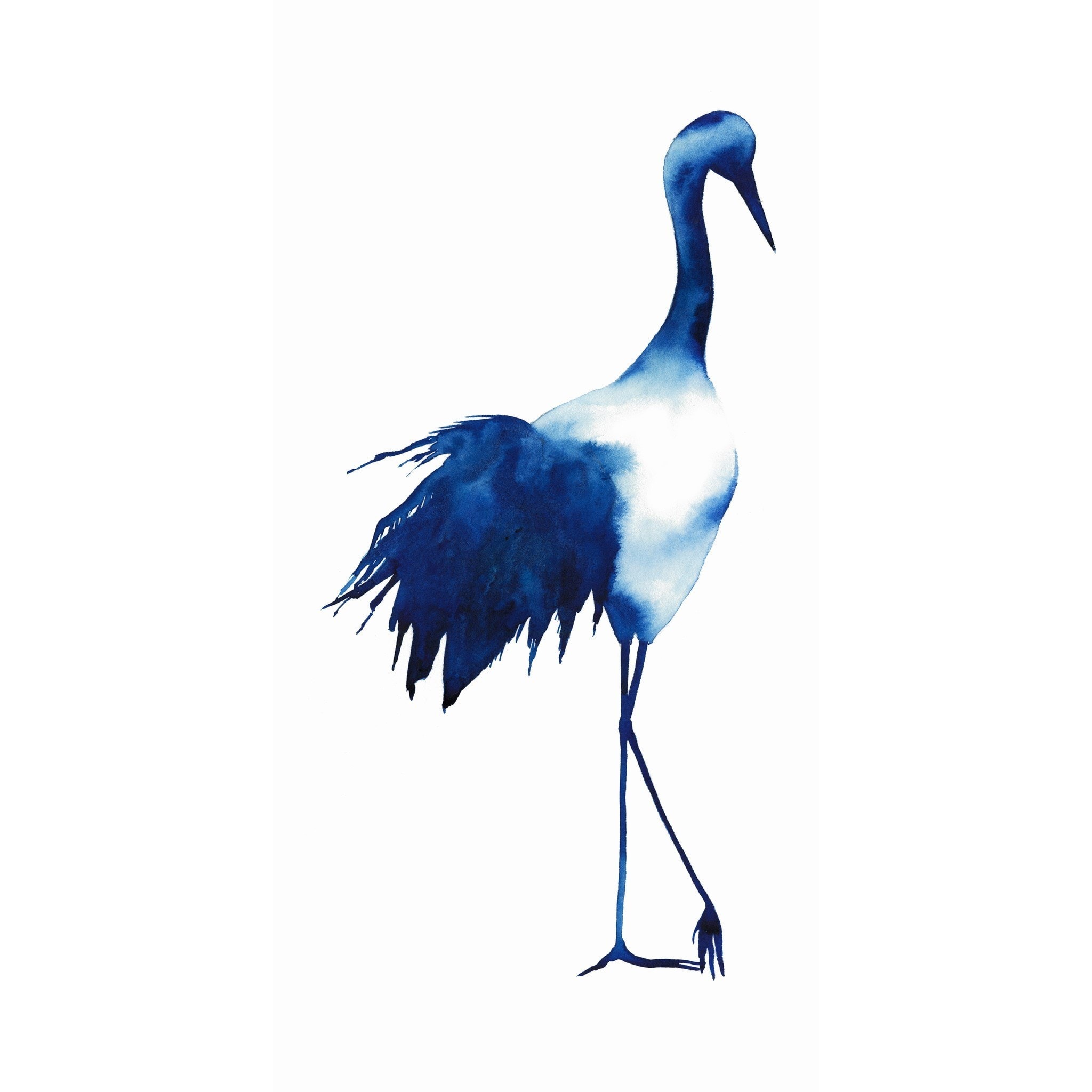 Empire Art Direct Ink Drop Crane 1 Frameless Free Floating Tempered ...