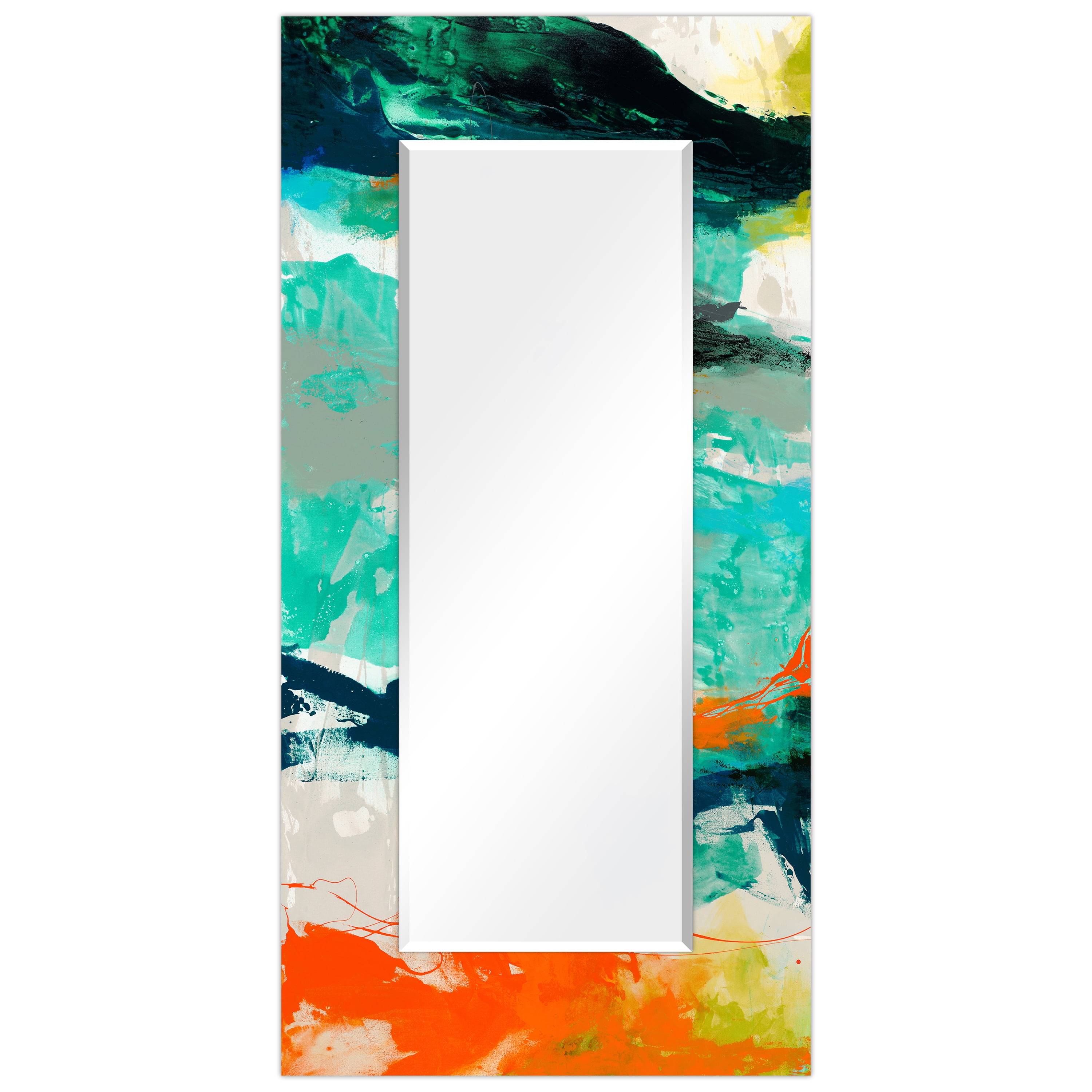 Free Shipping! Empire Art Large Abstract Colorful Frameless Wall Mirror ...