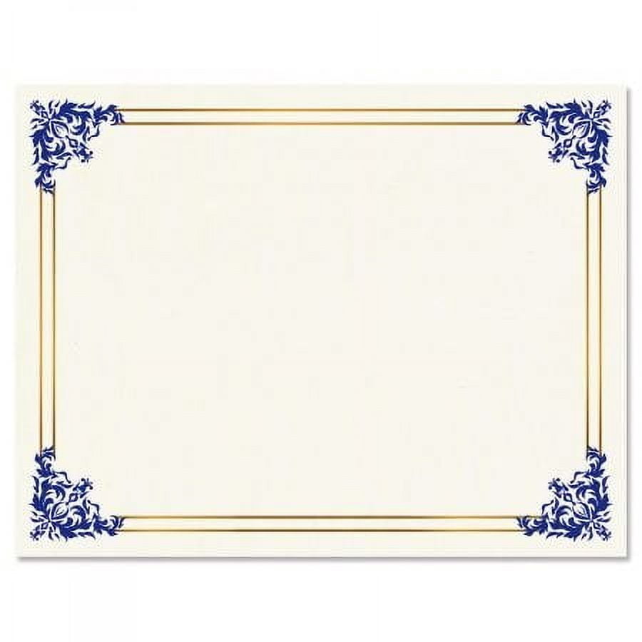 Empire Blue, Gold & White Parchment Certificate Papers - Pack of 25 ...
