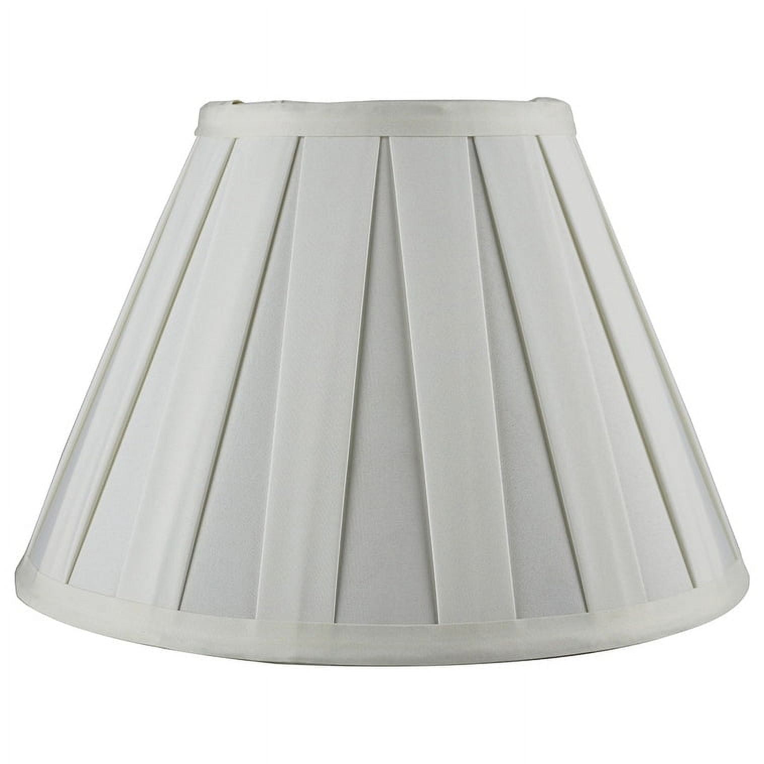 Empire Box Pleat Lamp Shade, 5" Top, 10" Bottom, 7" Slant Eggshell ...